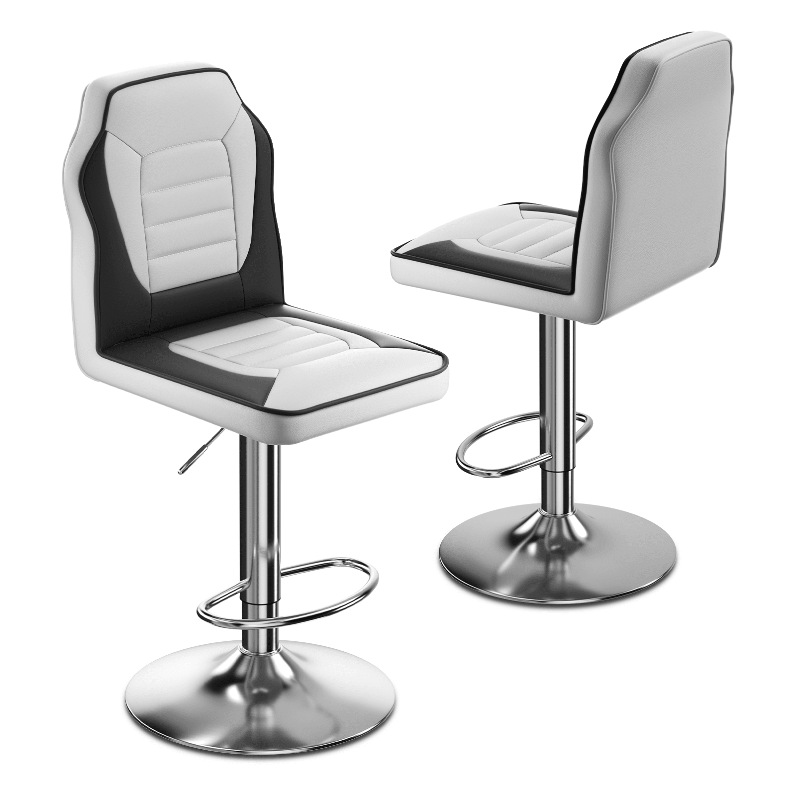 OSM 2-Pack Racing Style Bar Stools, Adjustable Height Swivel Gaming ...