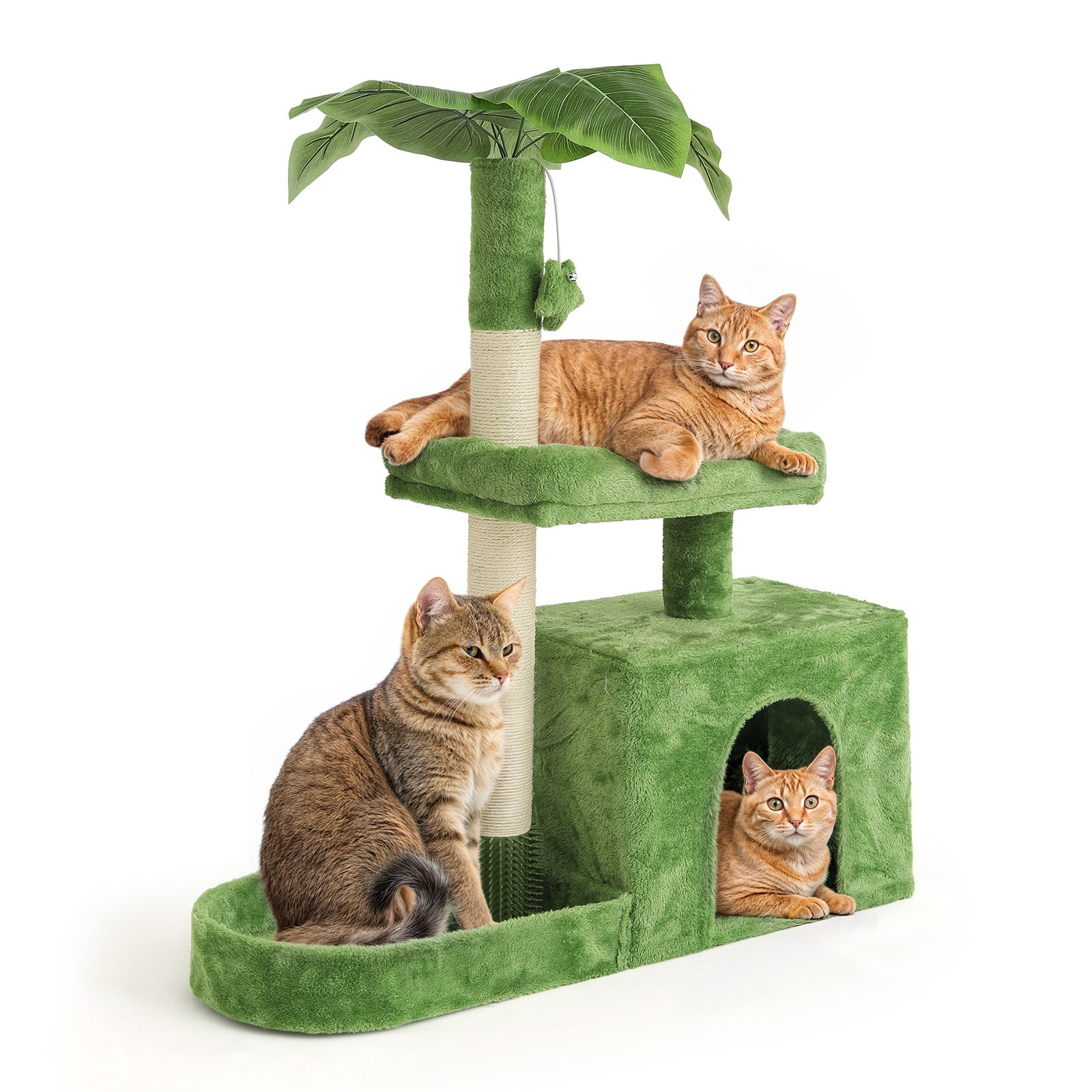 OSM 32 Inch Cat Tree for Kittens and Senior Cats, Low-Profile Cat Tower ...