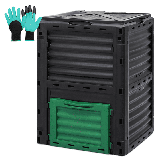 OSM 80 Gallon BPA Free Outdoor Compost Bin, Fast Rotating Tumbler with ...