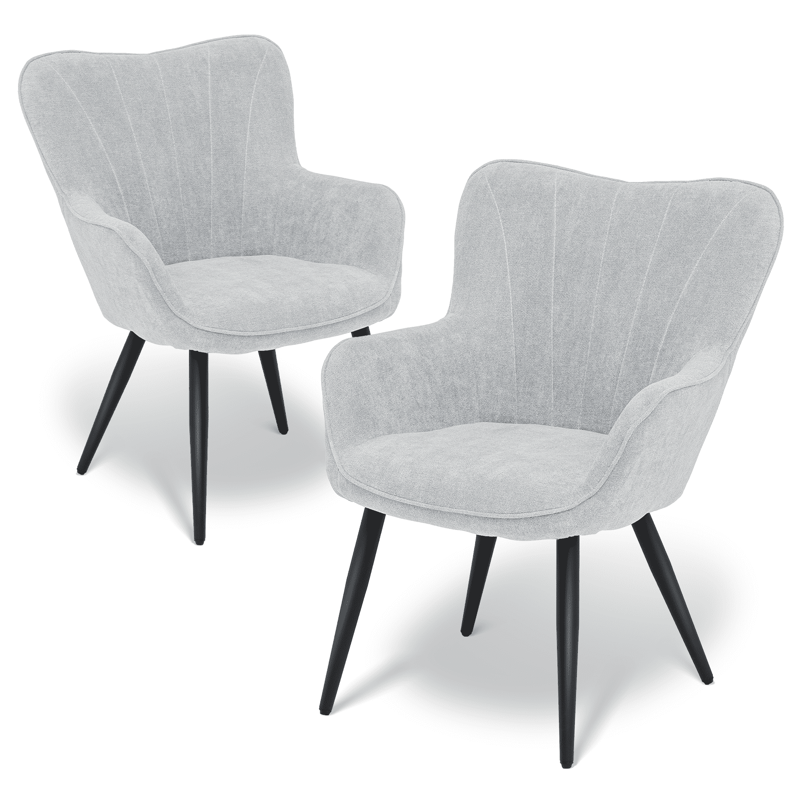 OSM Accent Chairs Set of 2, Modern High Back Armchair with Metal Legs ...