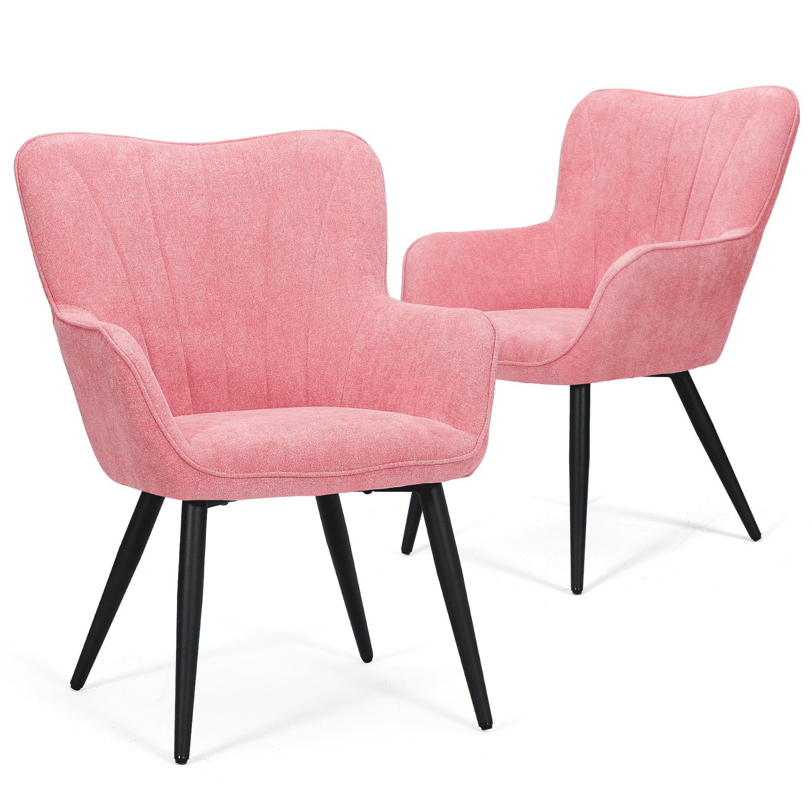 OSM Accent Chairs Set of 2, Modern High Back Armchair with Metal Legs ...