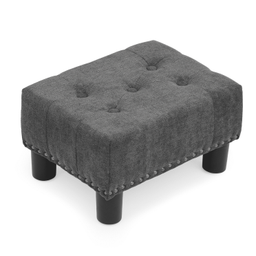 Small Footstool Foot Rest with Wooden Legs, Rectangle Chair Step Stool ...