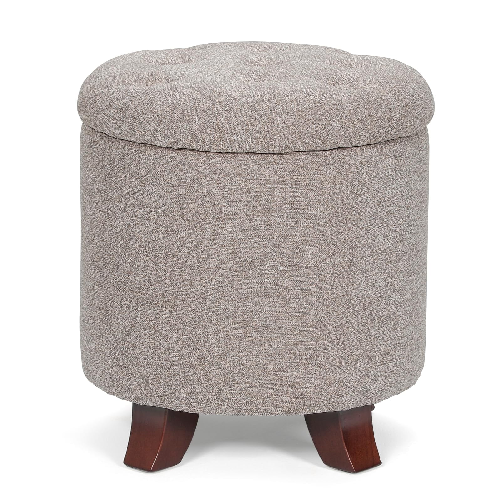 OSM Ottoman,Round Foot Rest Stool, Upholstered Small Ottoman Chair with ...