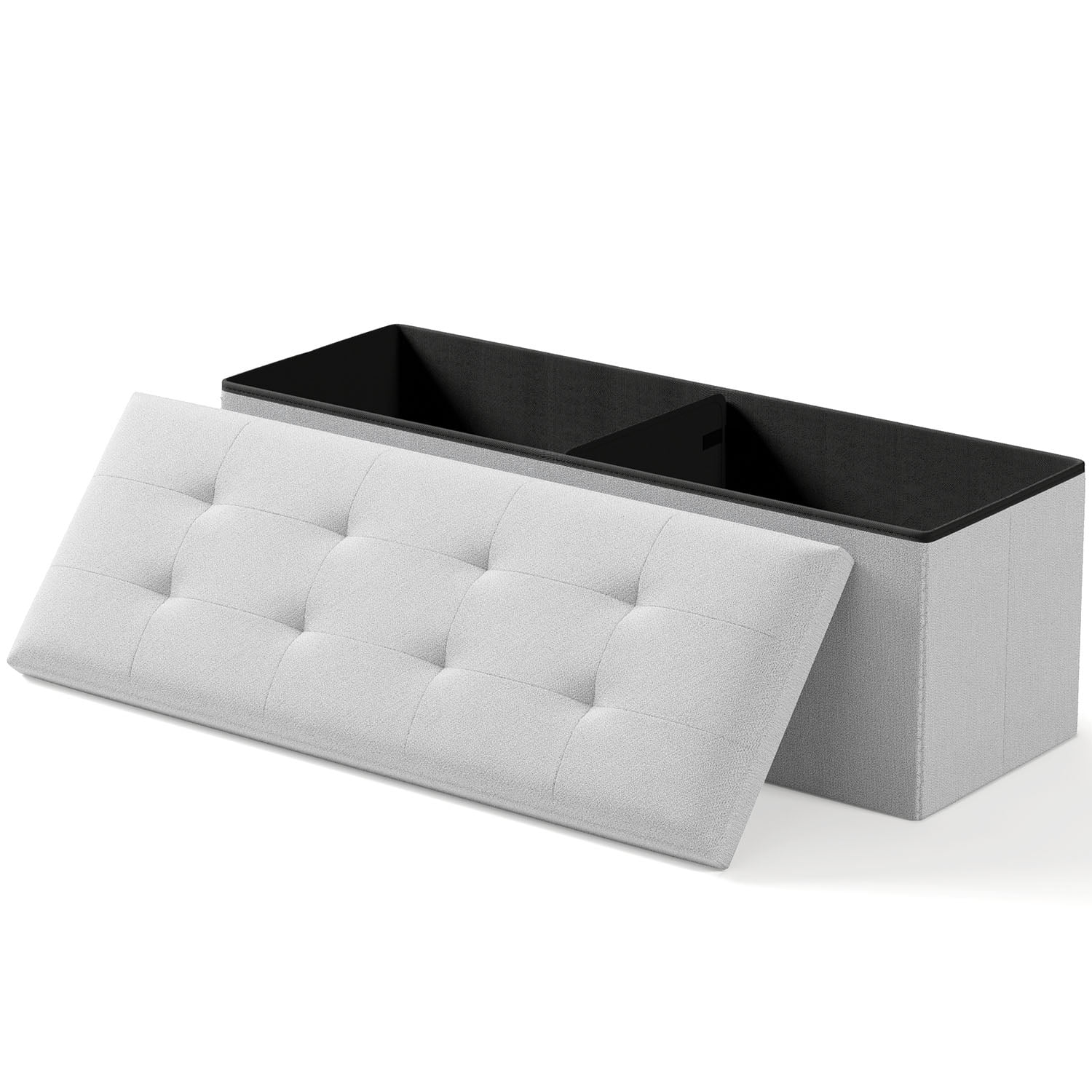 OSM Storage Ottoman Bench, Folding Ottoman Foot Rest, 15 x 43 x 15 ...