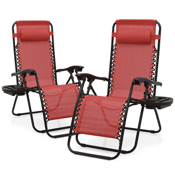 OSM Zero Gravity Lounge Chairs Set of 2, Outdoor Patio Recliners with ...