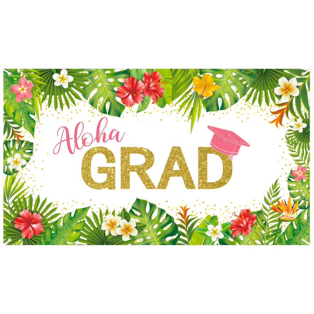 OSNIE Tropical Aloha Graduation Party Backdrop Summer Hawaiian ...