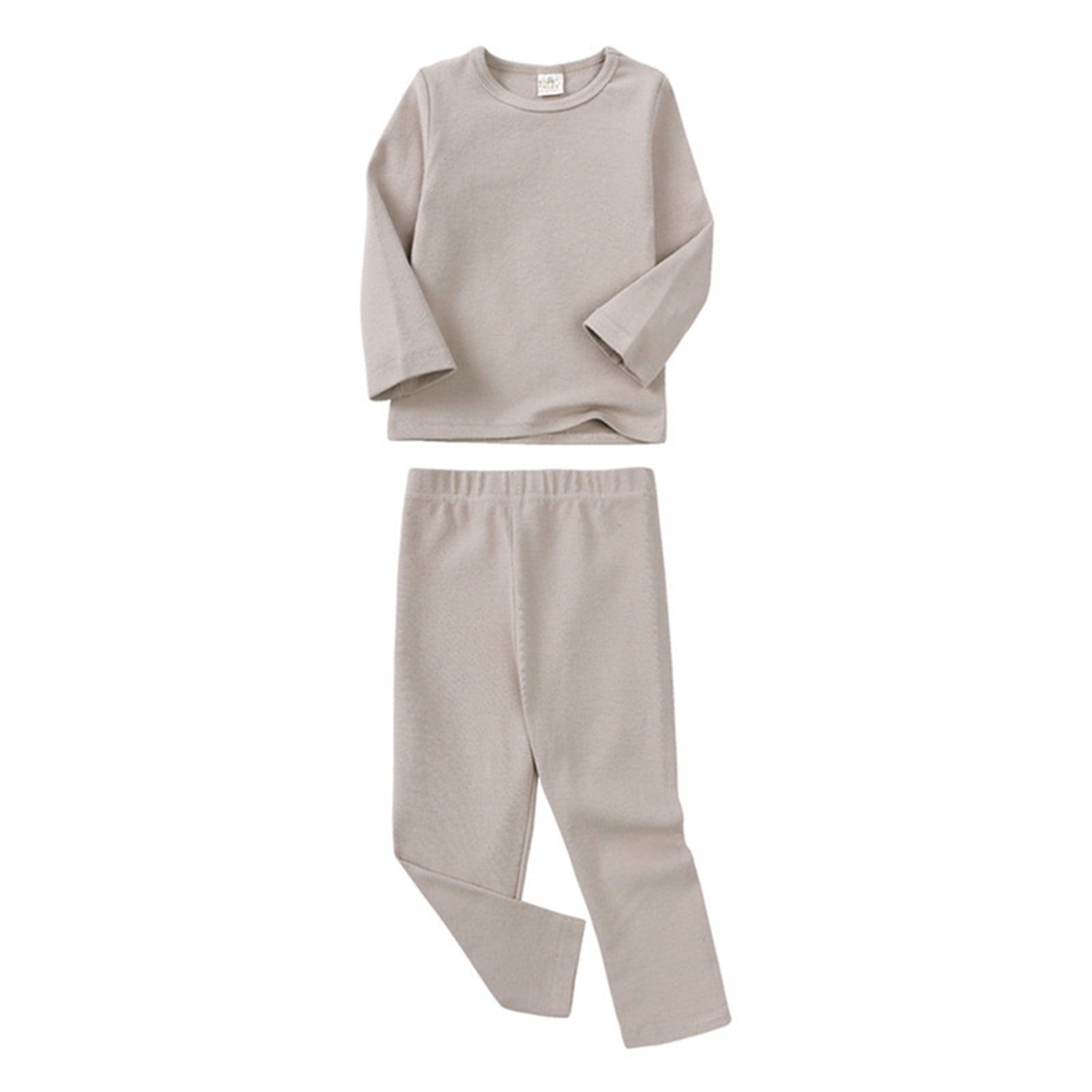 OSOLU Baby Boy & Girls Long Sleeve Shirt Tops Pajamas Pants Set Kids ...