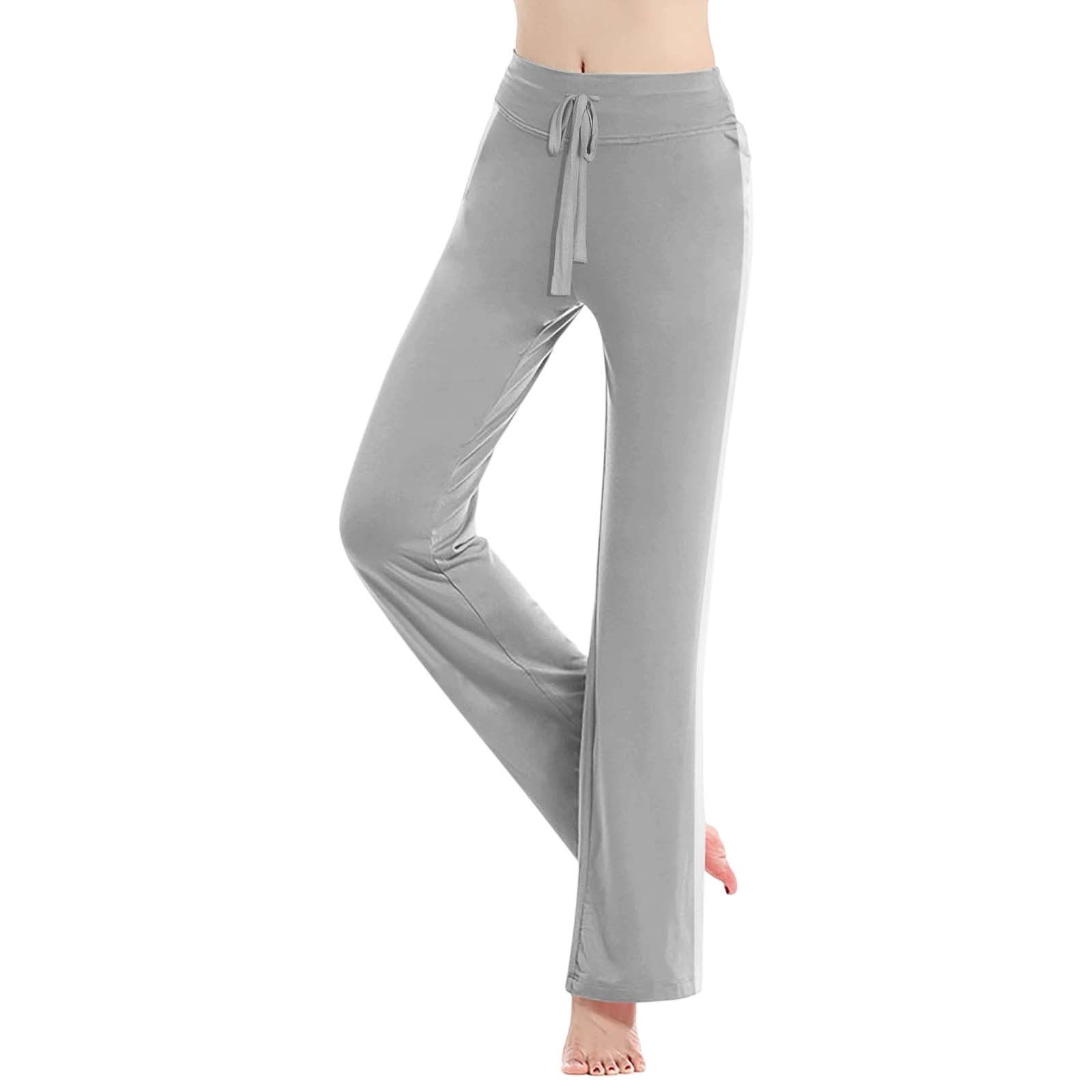 OSOLU Contrast Color High Waist Loose Fit Yoga Pants For Women Casual ...