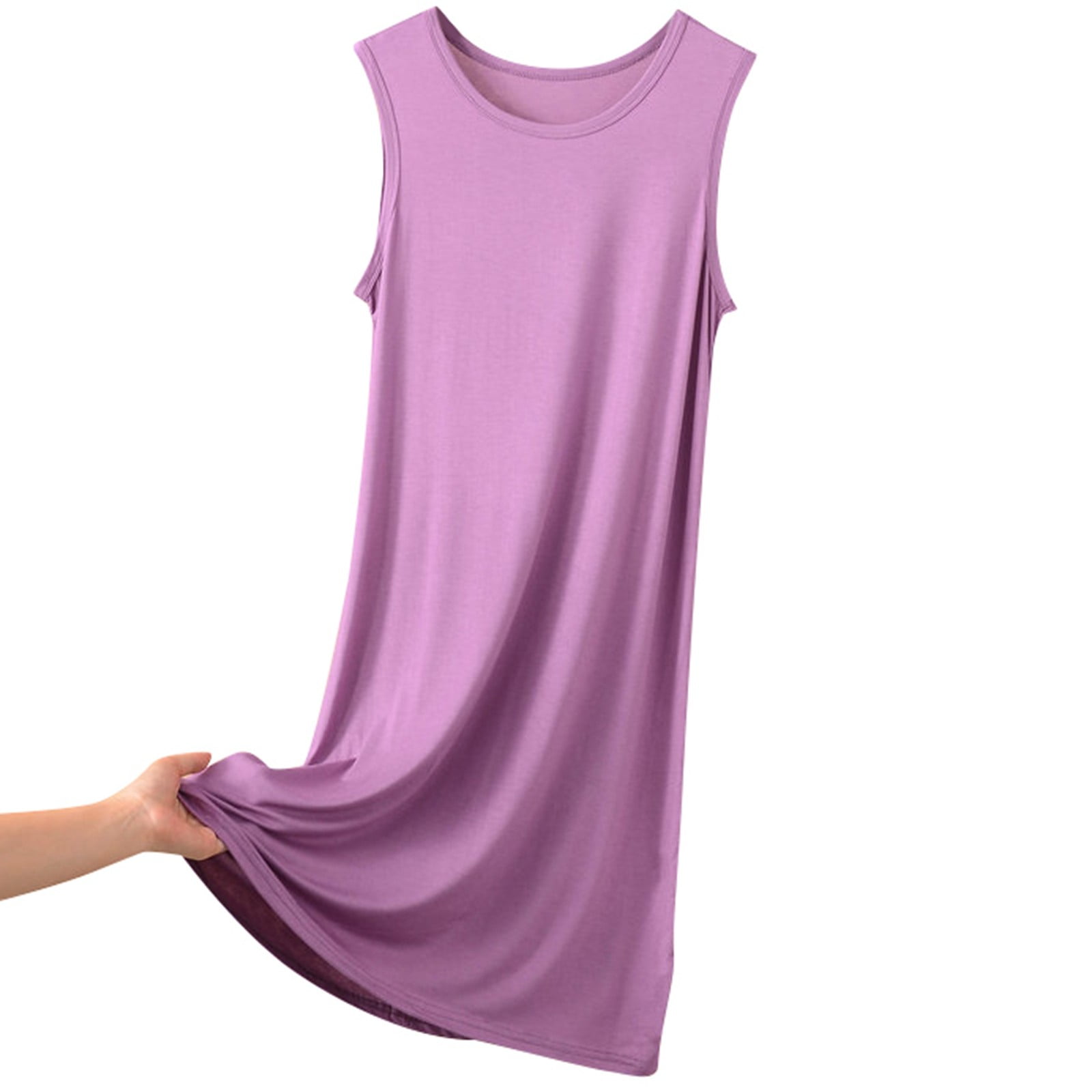 OSOLU Dresses Solid Color Women Casual Dress For Home Leisure ...