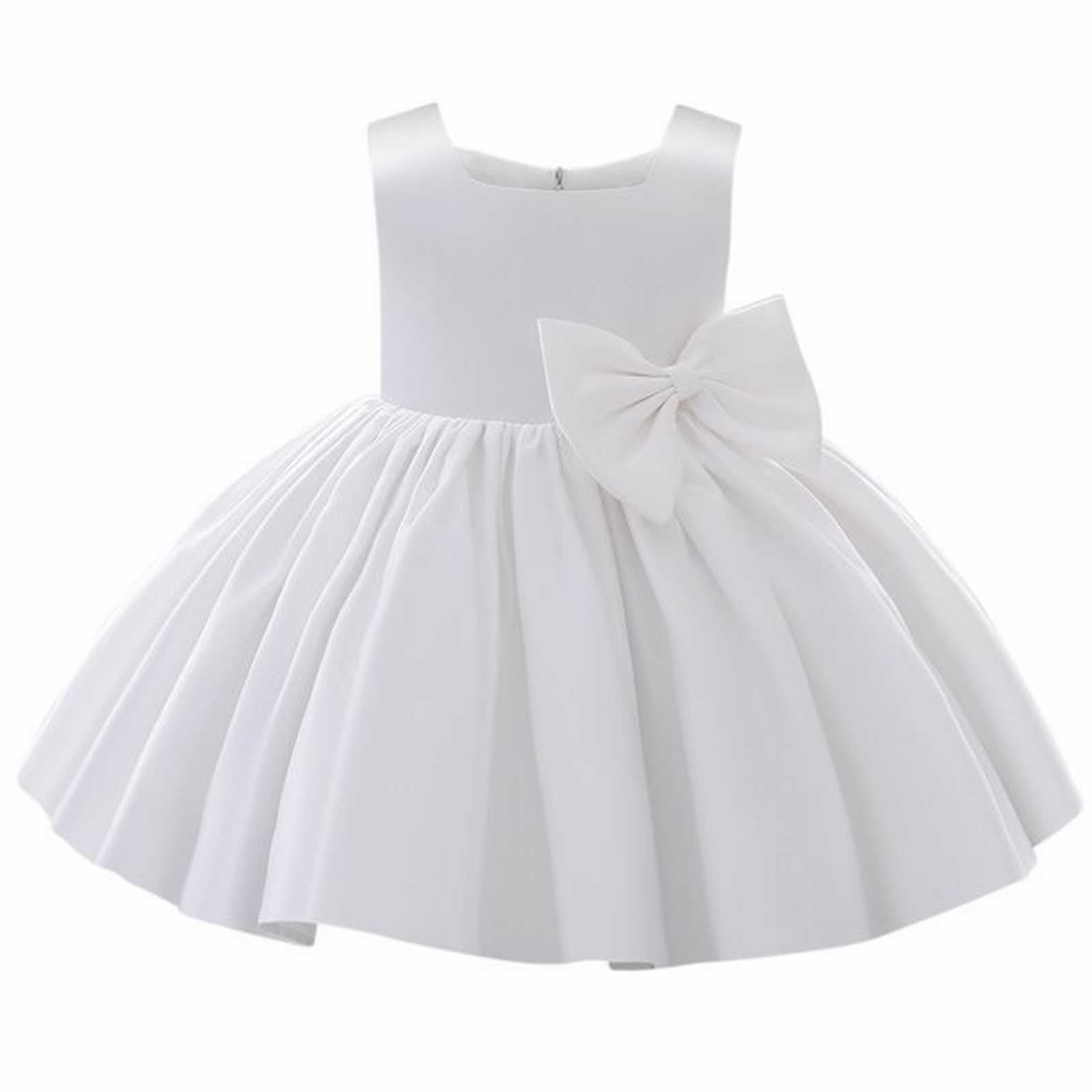 OSOLU Flower Girls Bowknot TUTU Dress A-Line Fly Sleeve For Kids ...