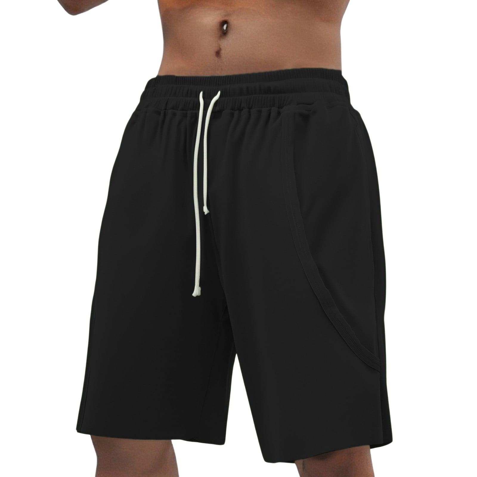 OSOLU Men's Cozy Shorts For Summer Autumn Loose Fit Solid Color Design ...