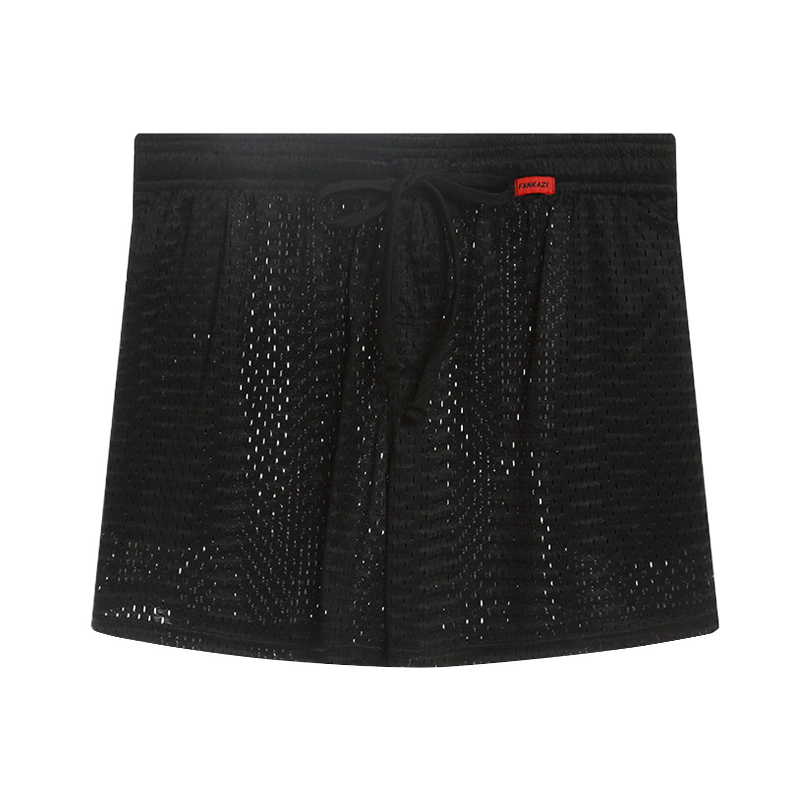 OSOLU Men's Solid Color Medium Pants String Mesh Thin Loose Stylish ...