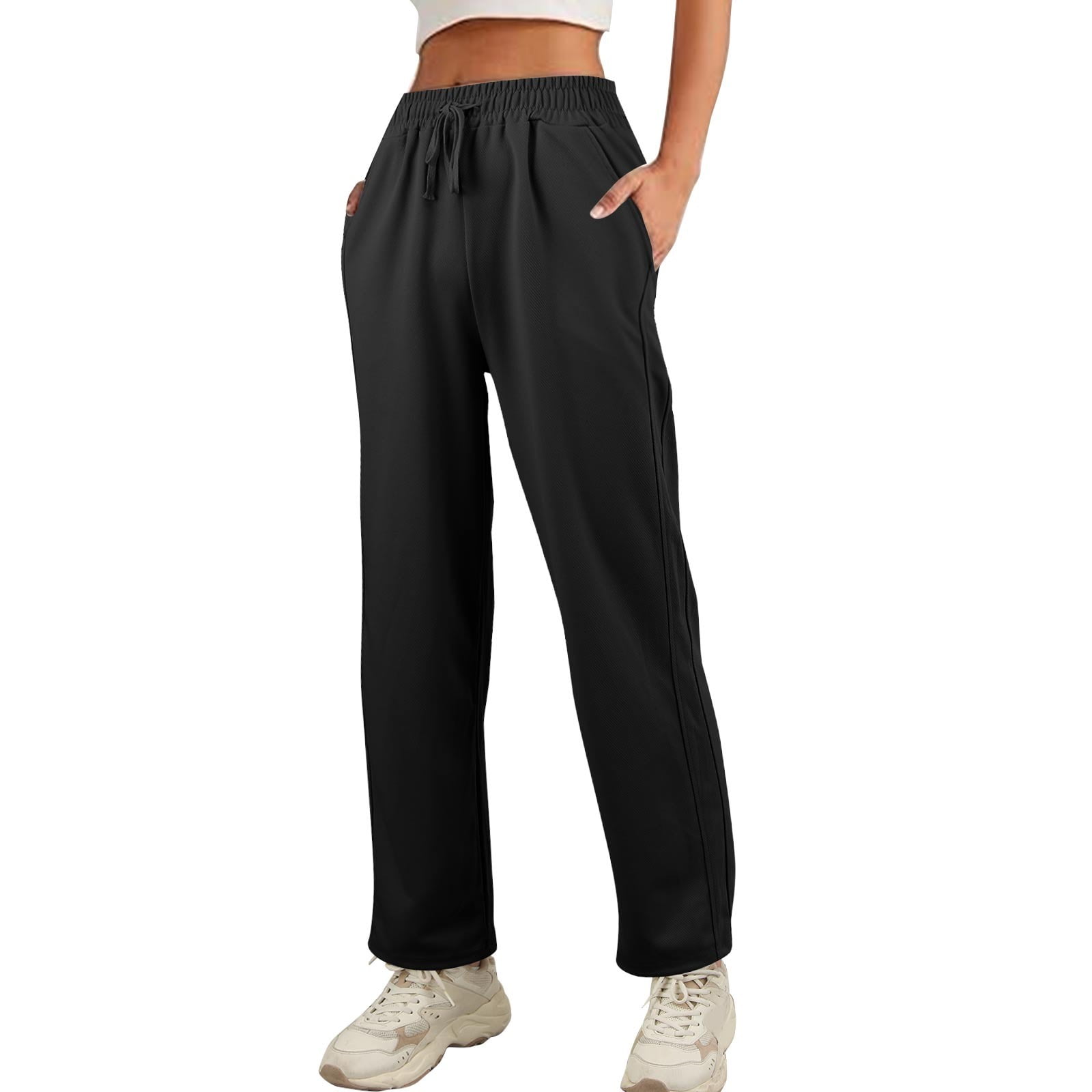 OSOLU Solid Color 2025 Sweatpants Women Autumn High Waist Draped Loose ...