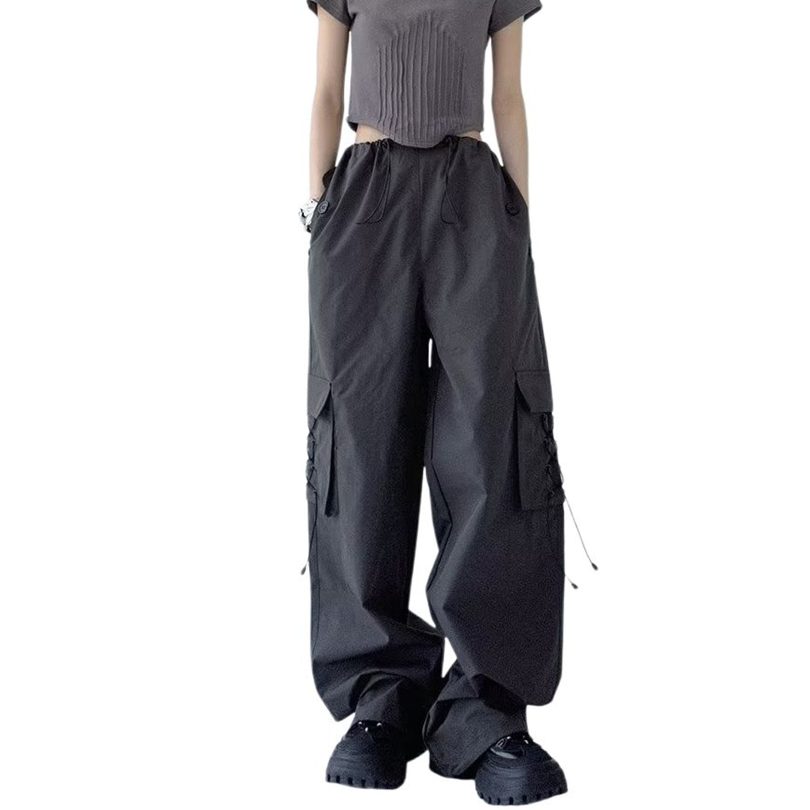 OSOLU Solid Color High Waist Work Pants For Women New Summer Style With垂感 Leisurely Design Lazy ...