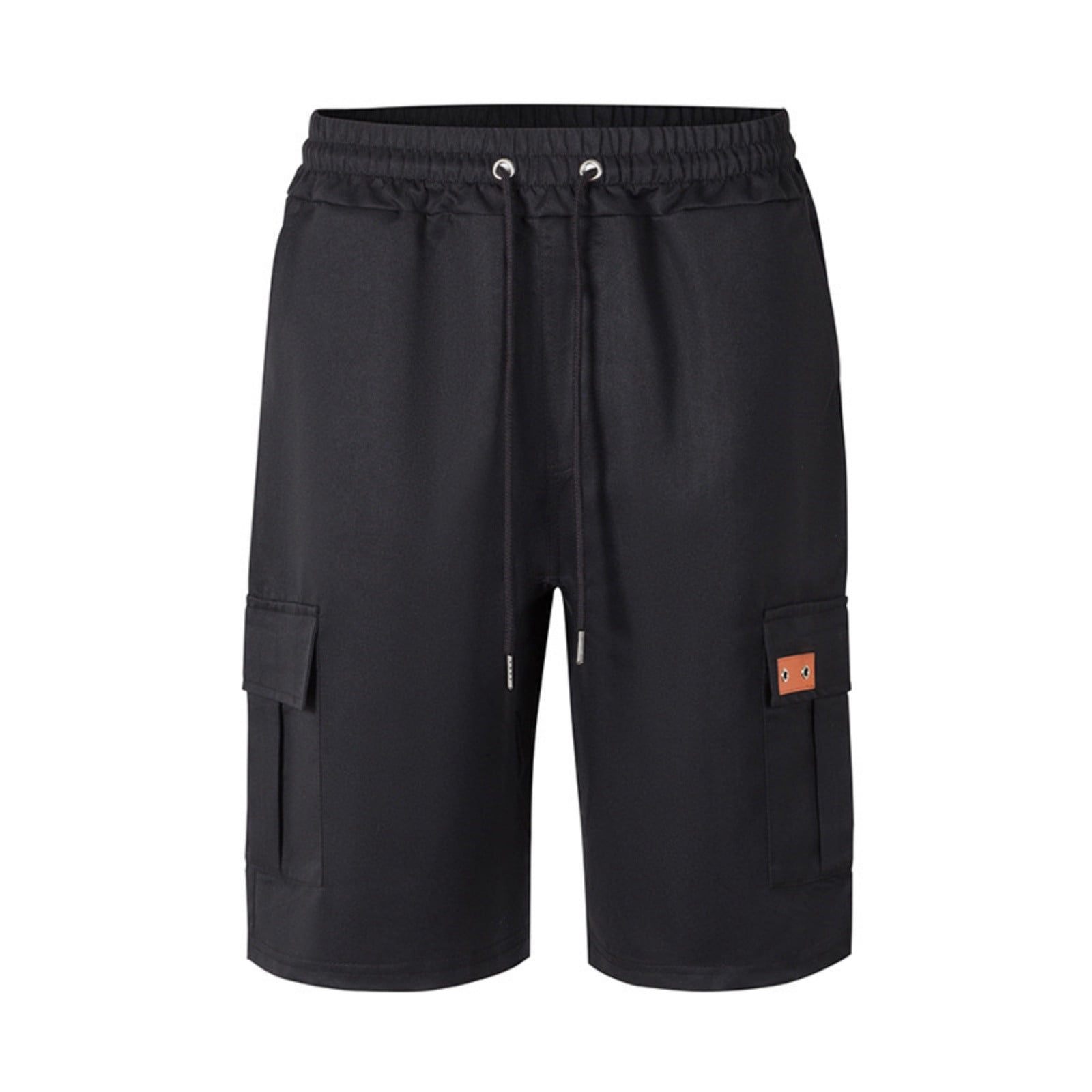 OSOLU Solid Color Men's Cozy Cargo Shorts For Summer Comfort ...