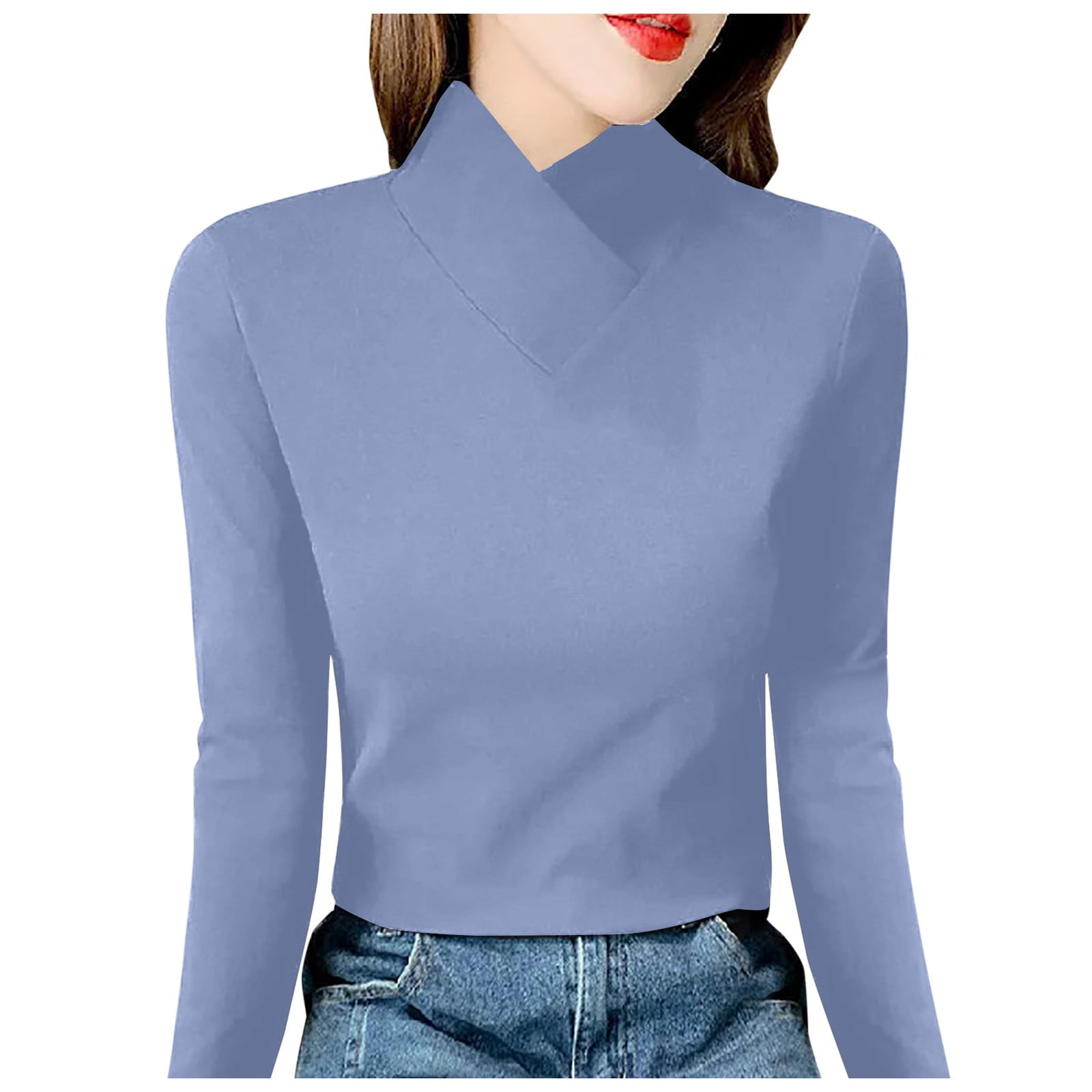 OSOLU Solid Color Trendy Double Side Warm Women Underwear Tops Bottom ...