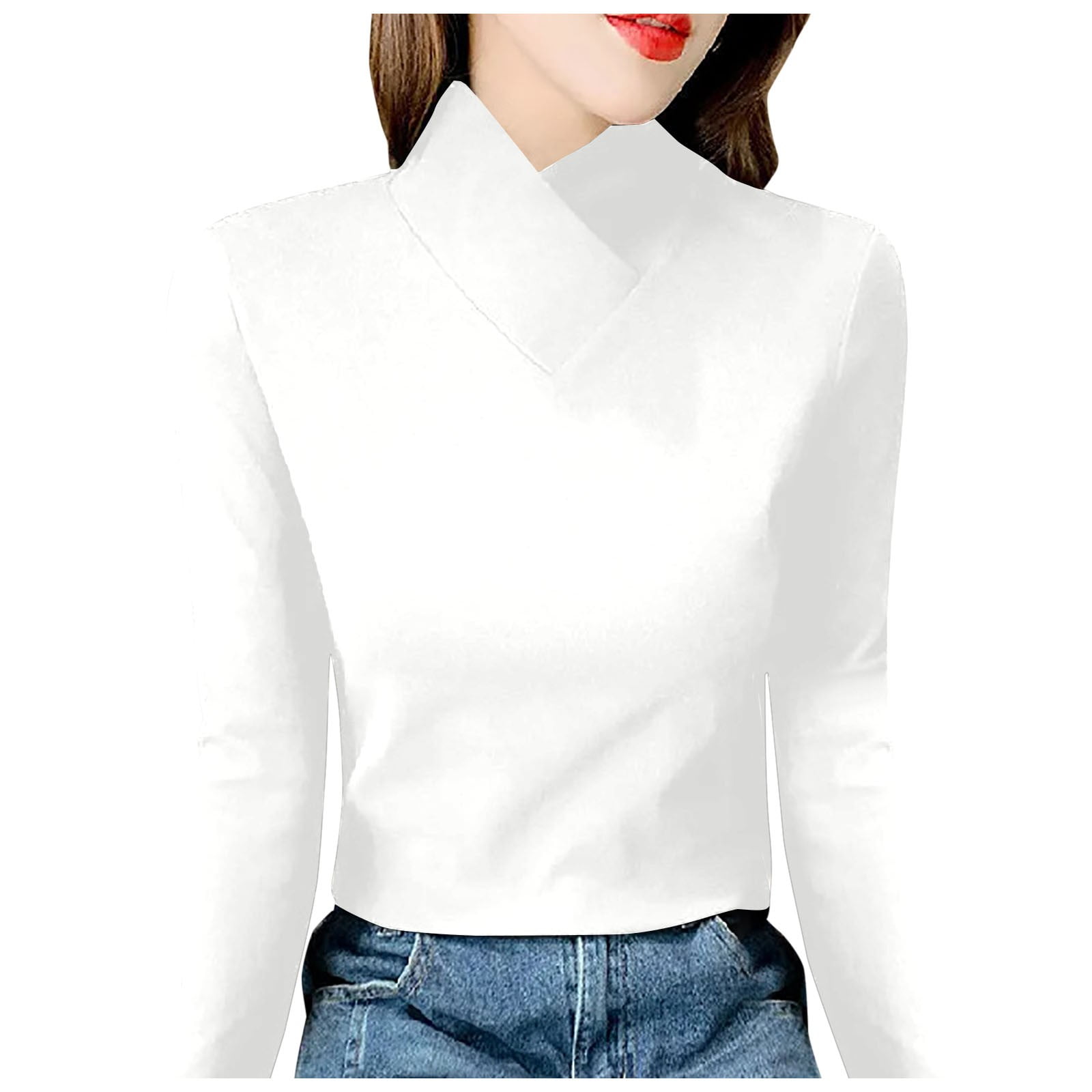 OSOLU Solid Color Trendy Double Side Warm Women Underwear Tops Bottom ...