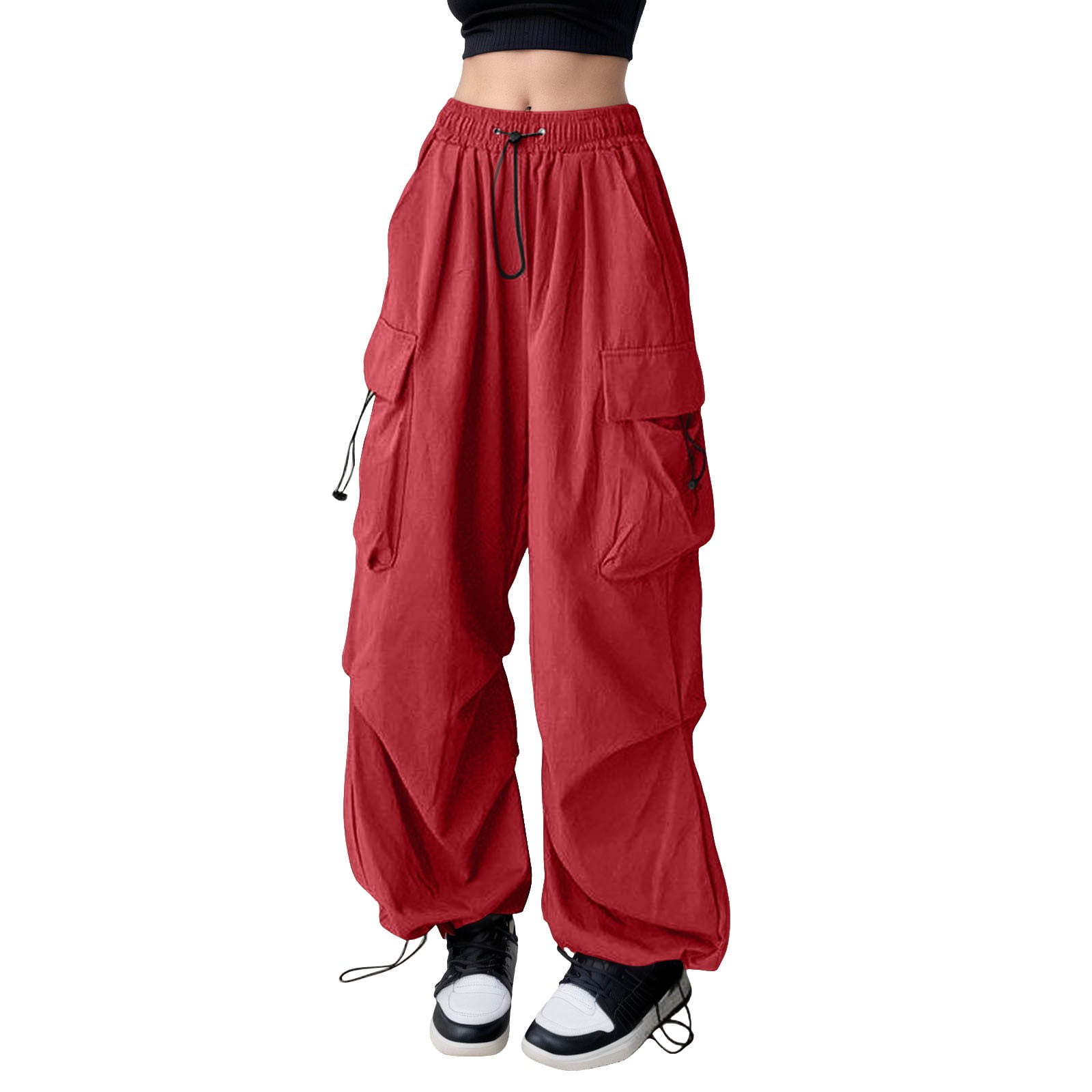 OSOLU Solid Color Women Cozy Pants For Everyday Wear Jogger Style With ...