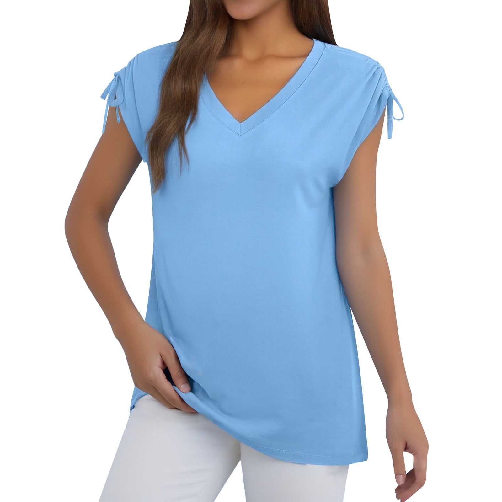 OSOLU Summer Fall New Clothing Hot Style Solid Color V-Neck Short ...