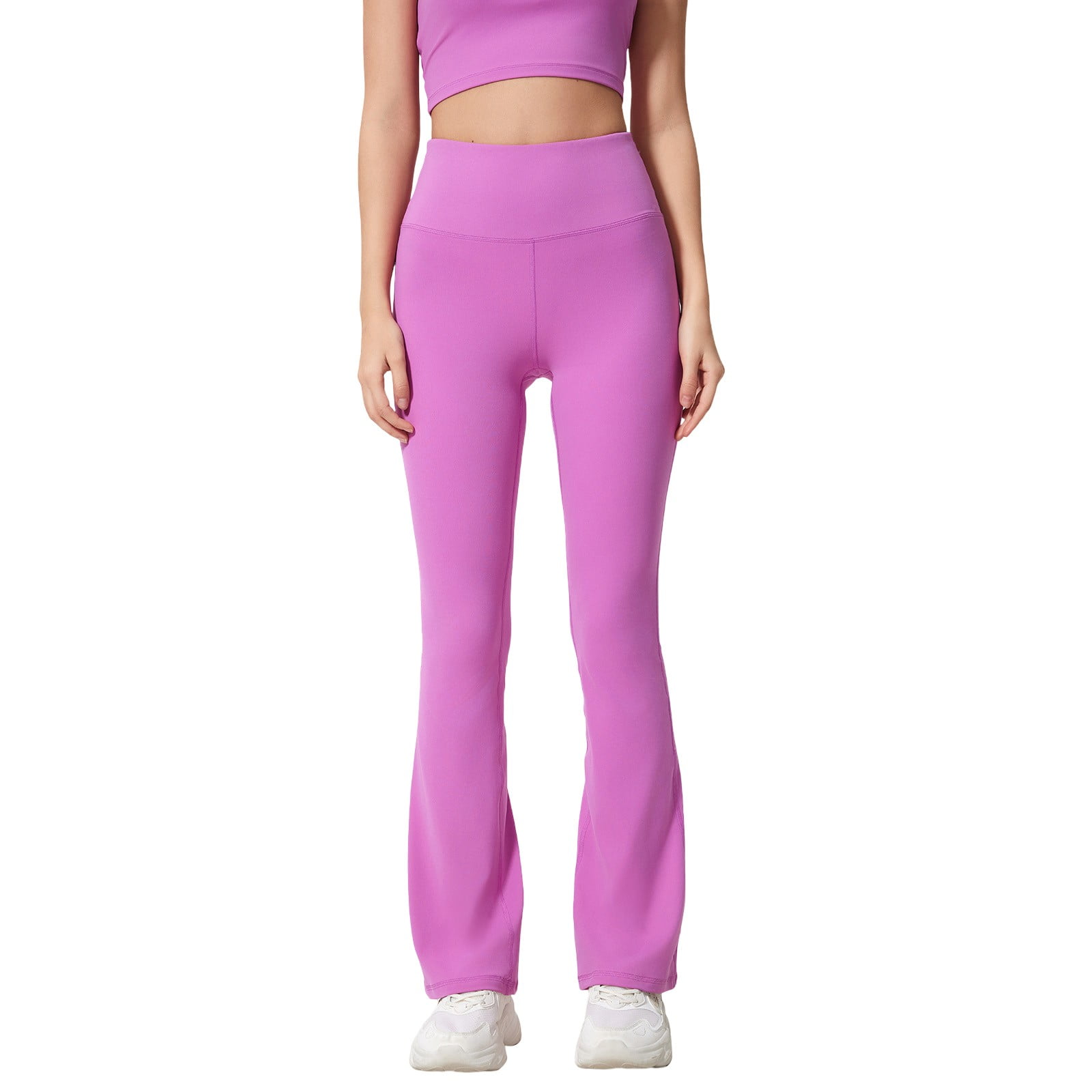 OSOLU Women's Micro Stretch Wide Leg Yoga Pants High Waist Lift Belly ...