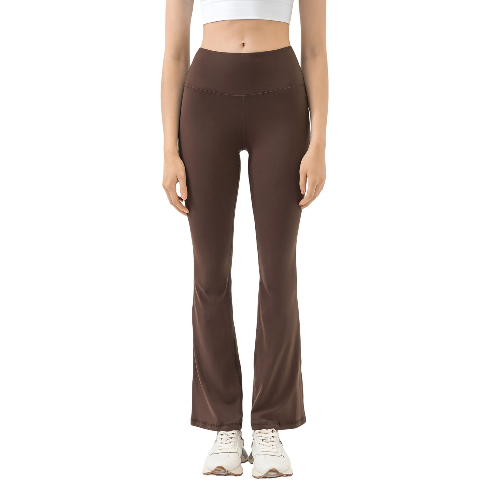 OSOLU Women's Micro Stretch Wide Leg Yoga Pants High Waist Lift Belly ...