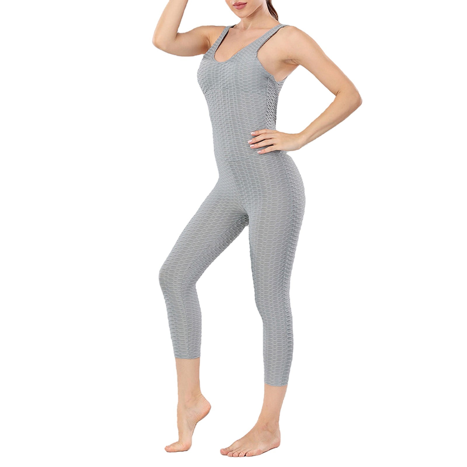 OSOLU Yoga Jumpsuit Body Beauty Back Bubble Yoga Jumpsuit Conjoined ...