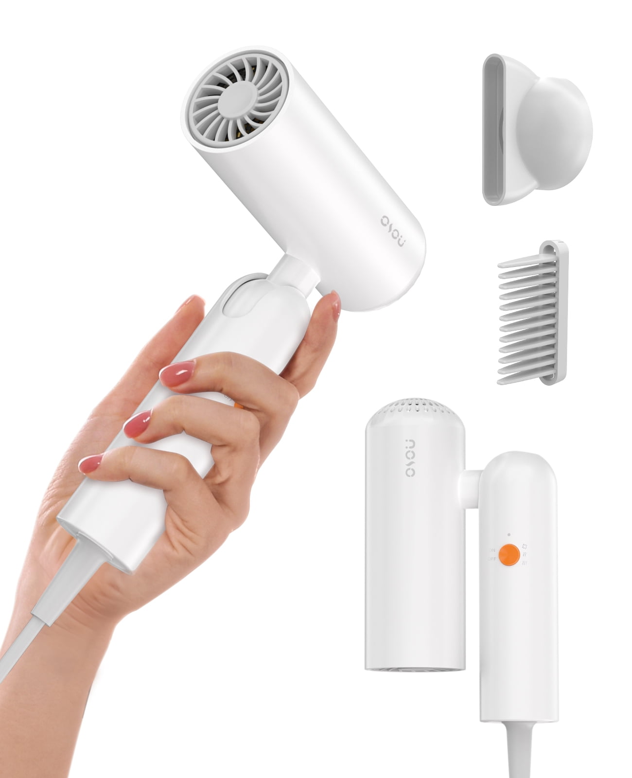 OSOU Foldable Hair Dryer with Auto-Sense Global Voltage, High Speed ...