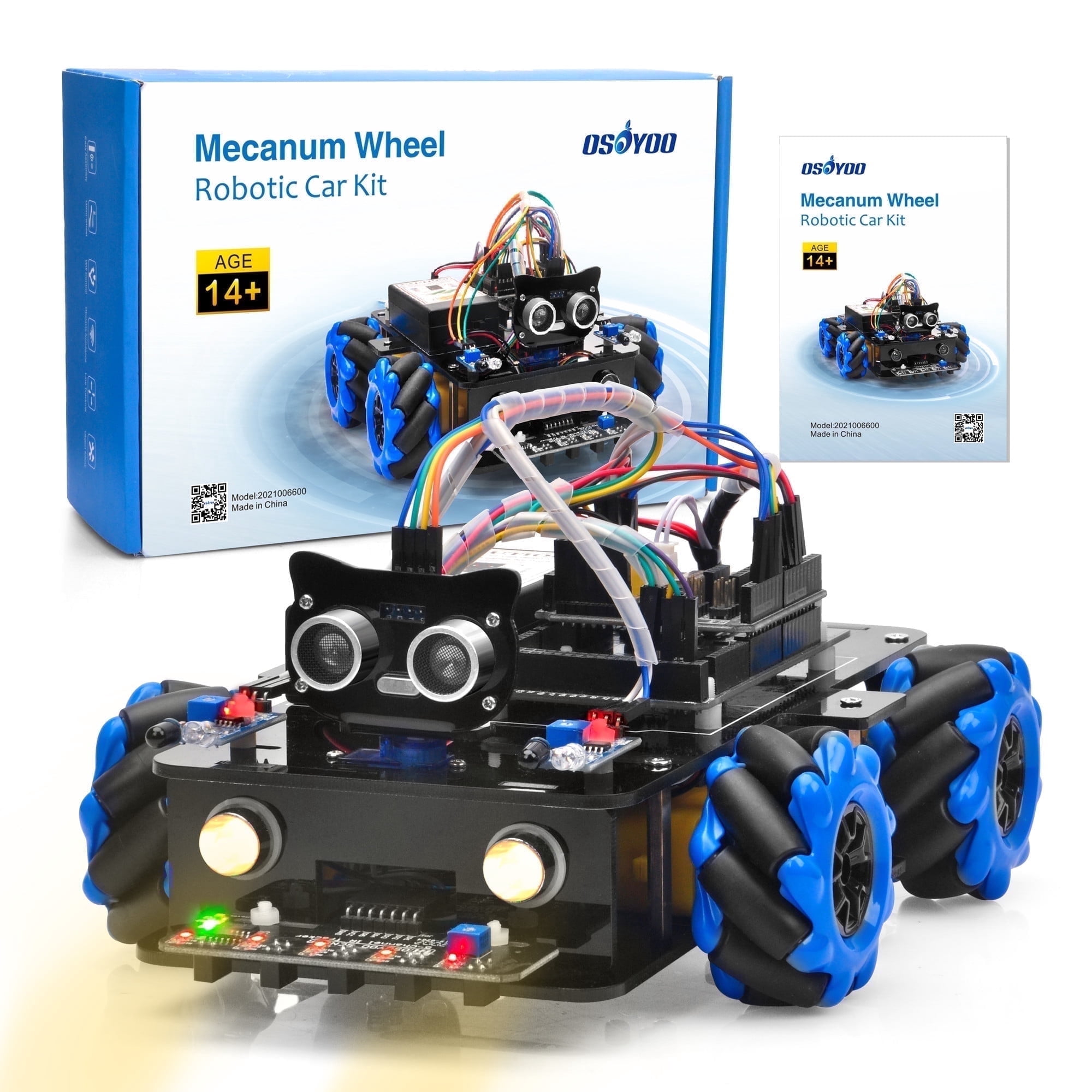 OSOYOO Omni Directional Mecanum Wheels Robot Car Kit for Arduino ...