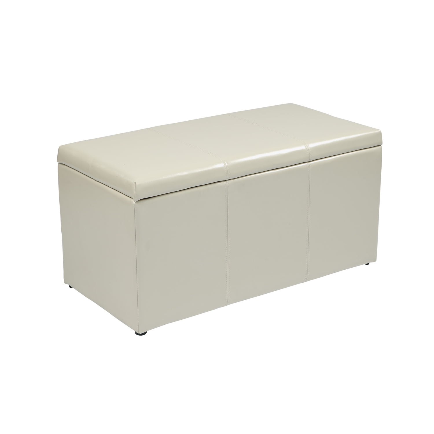 OSP Designs 3 Piece Cream Bonded Leather Ottoman Set - Walmart.com