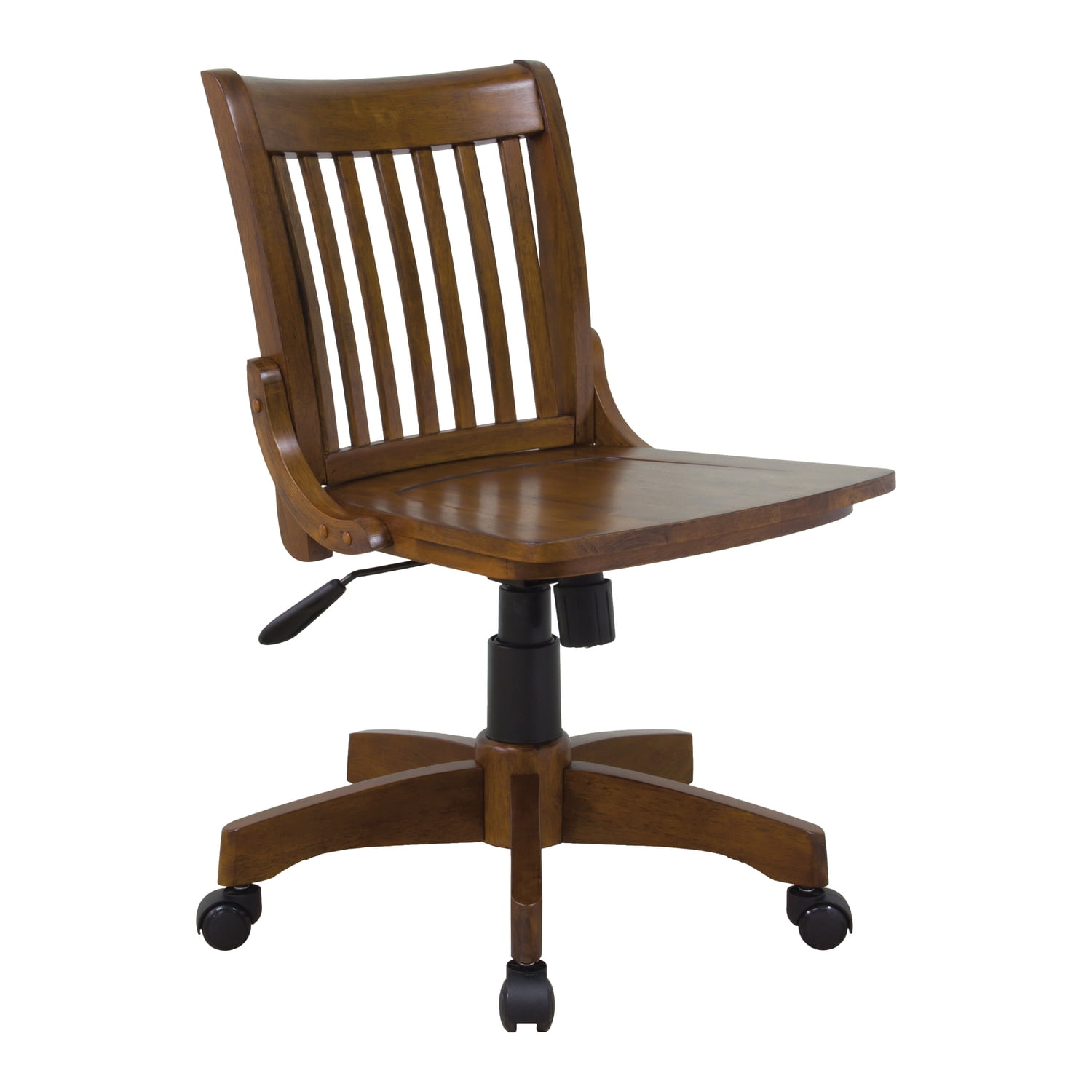 OSP Designs Deluxe Armless Wood Bankers Chair-Color:Chestnut - Walmart.com