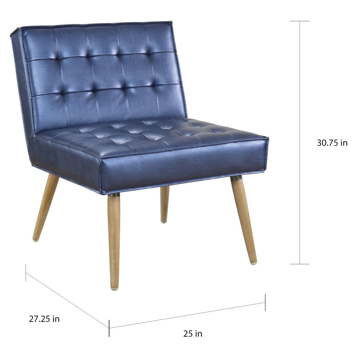 OSP Home Furnishings Amity Tufted Accent Chairin Sizzle Azure Fabric ...