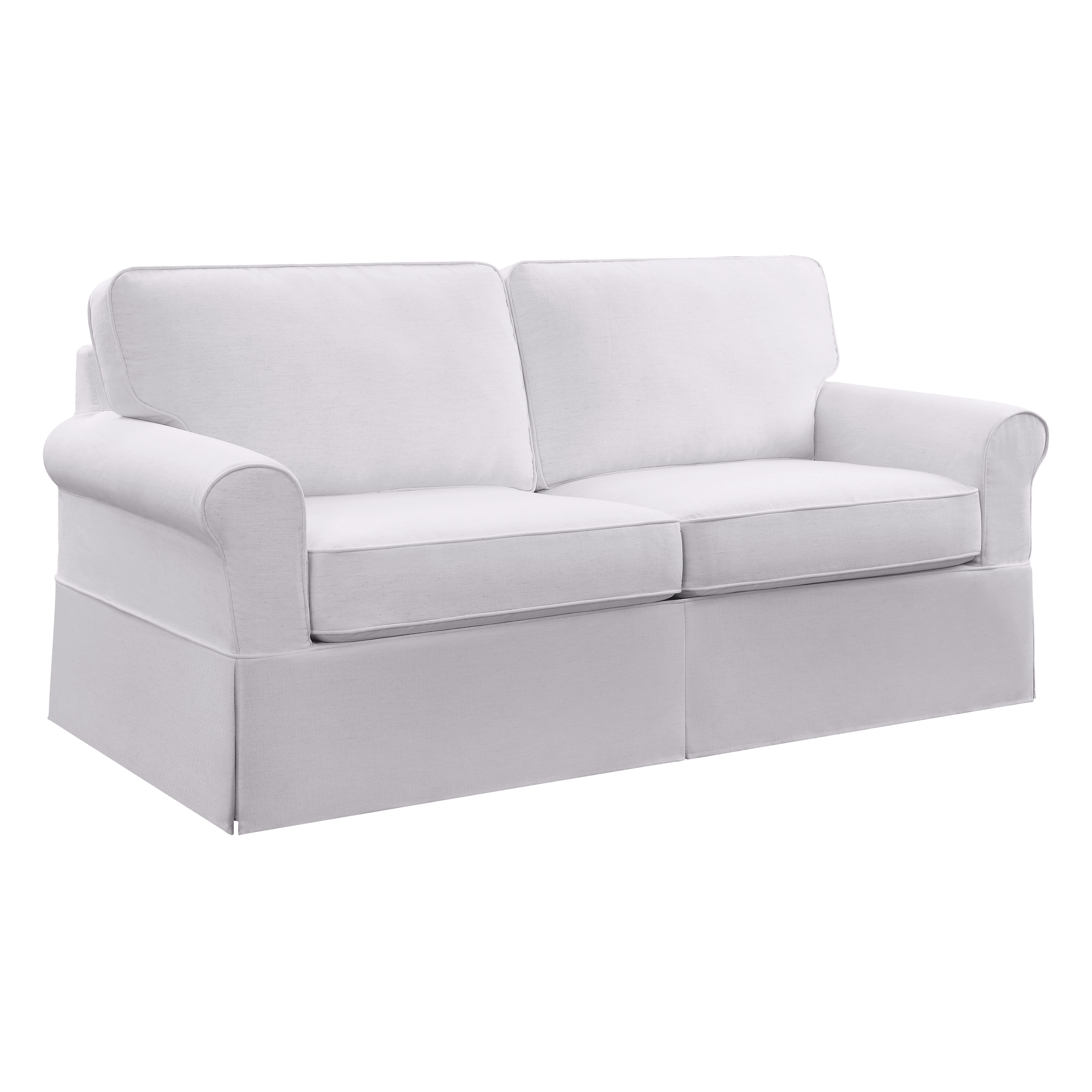 OSP Home Furnishings Ashton Slip Cover Sofa inÂ Ivory Fabric - Walmart.com