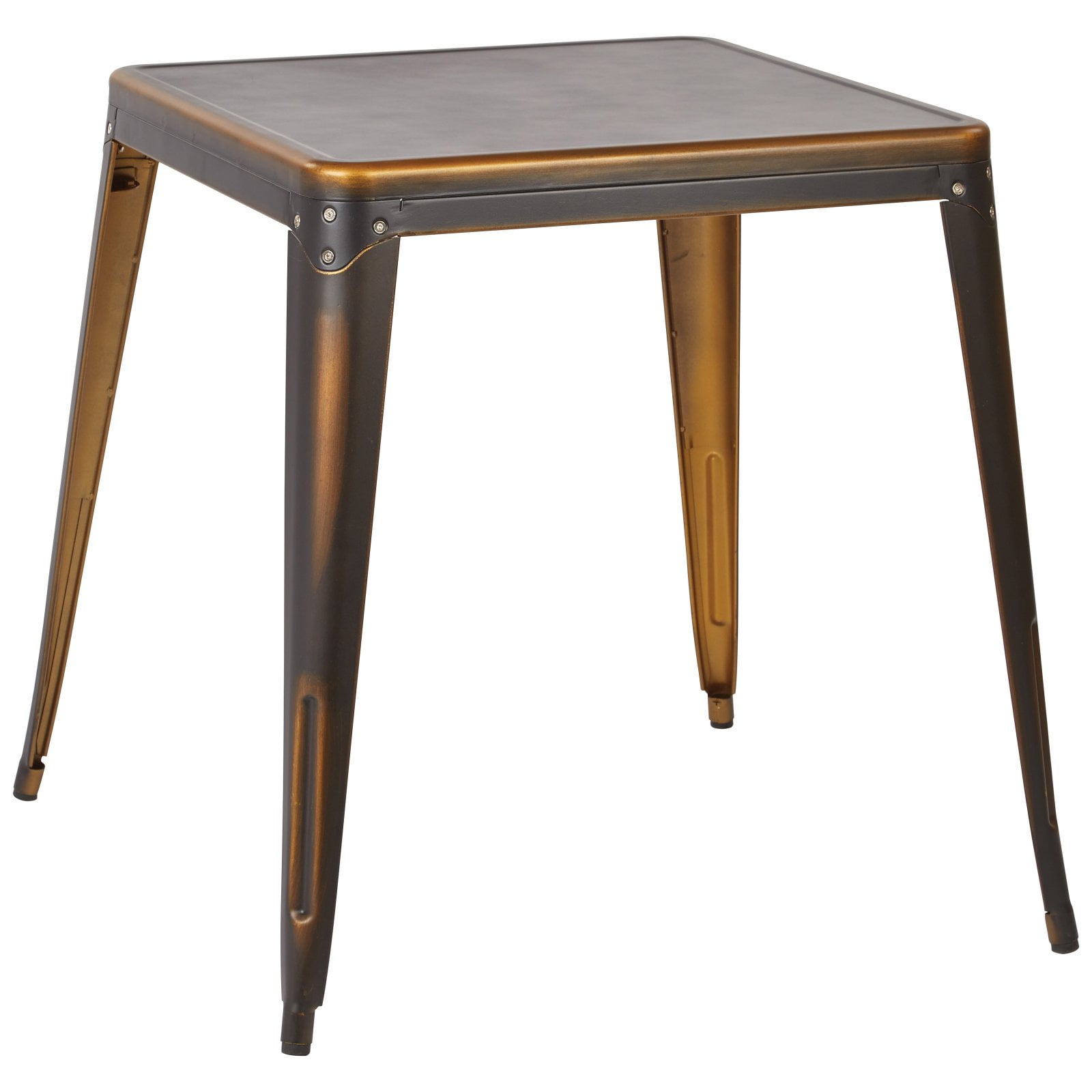 OSP Home Furnishings Bristow Antique Metal Table in Antique Copper (KD ...