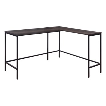 OSP Home Furnishings Aurora Computer Desk with Powder-Coated Black ...