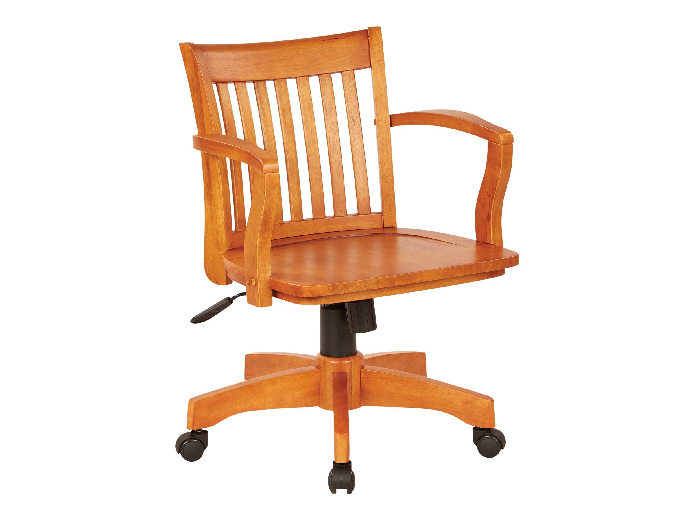 OSP Home Furnishings Deluxe Wood Bankers Offcie Chair in Fruit Wood ...