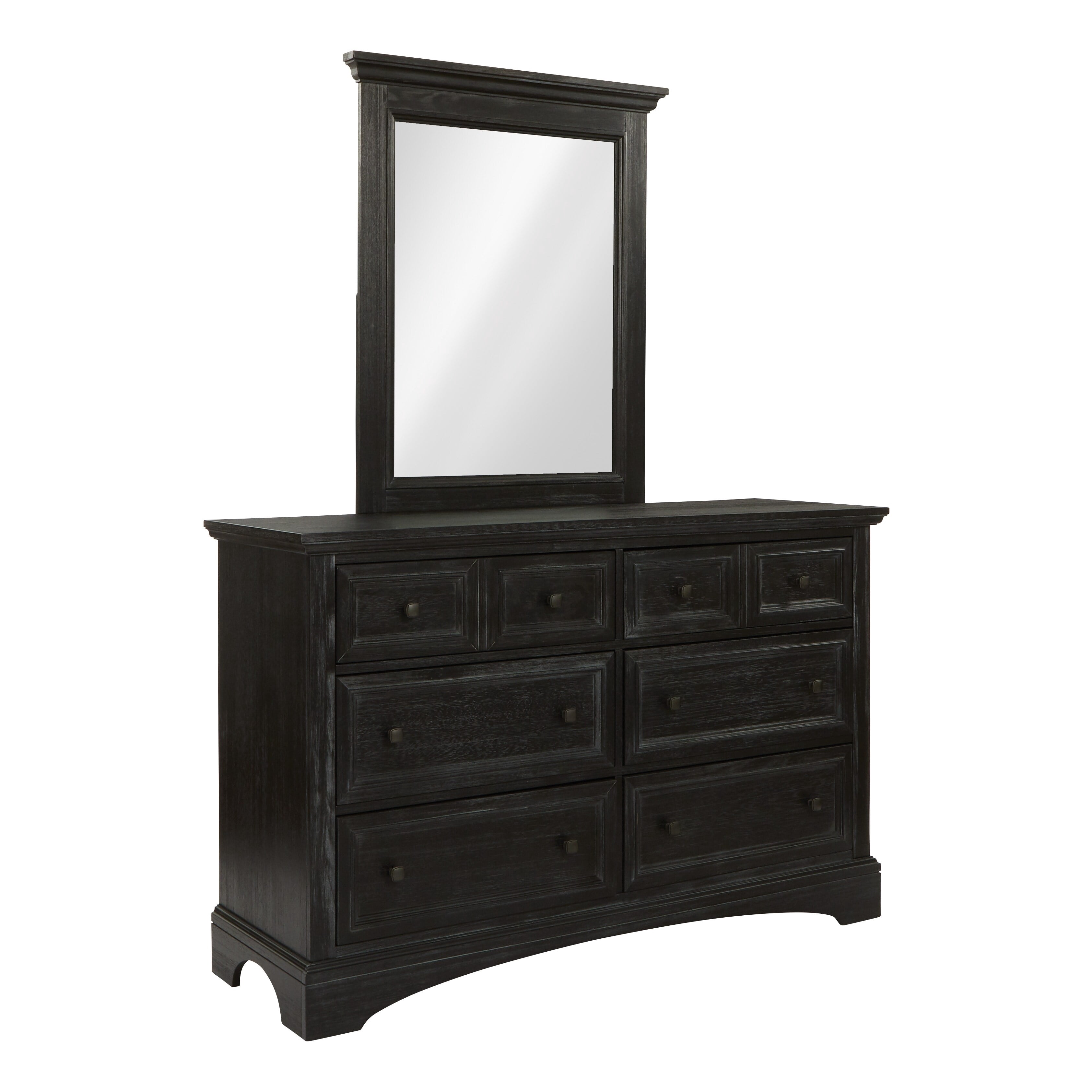 OSP Home Furnishings Farmhouse Basics Dresser and Mirror Set in Rustic ...