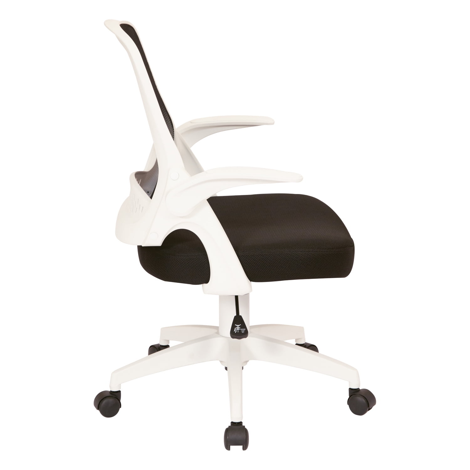 OSP Home Furnishings Jackson Office Chair with Black Mesh and White ...