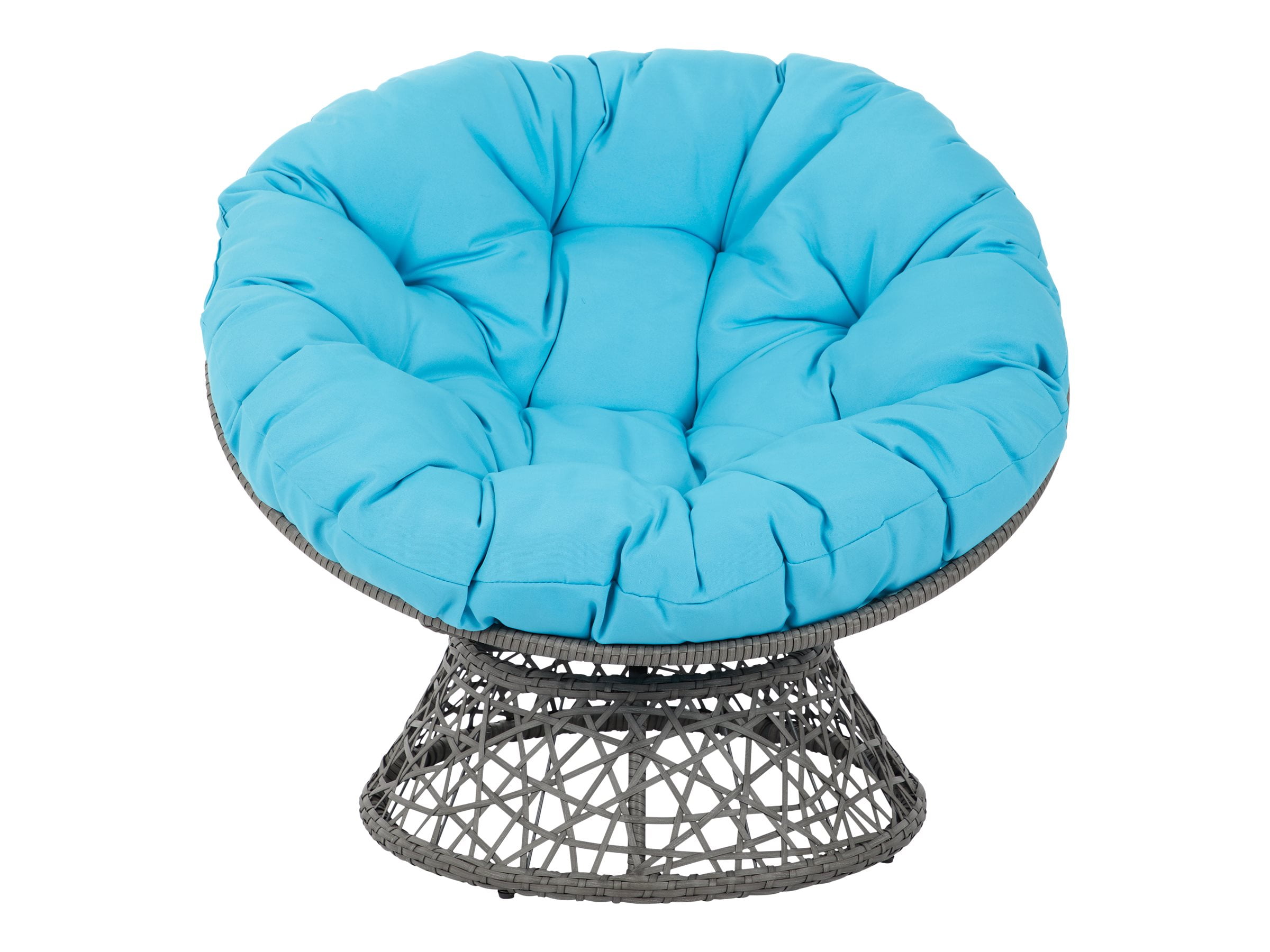 OSP Home Furnishings Papasan Chair, Blue and Grey - Walmart.com