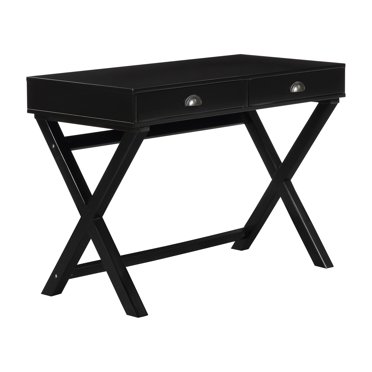 OSP Home Furnishings Aurora Computer Desk with Powder-Coated Black ...
