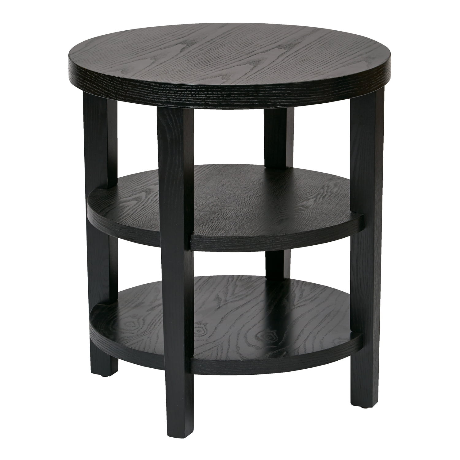 OSP Home Furnishings Work Smart Merge 20" Round End Table Black Finish ...