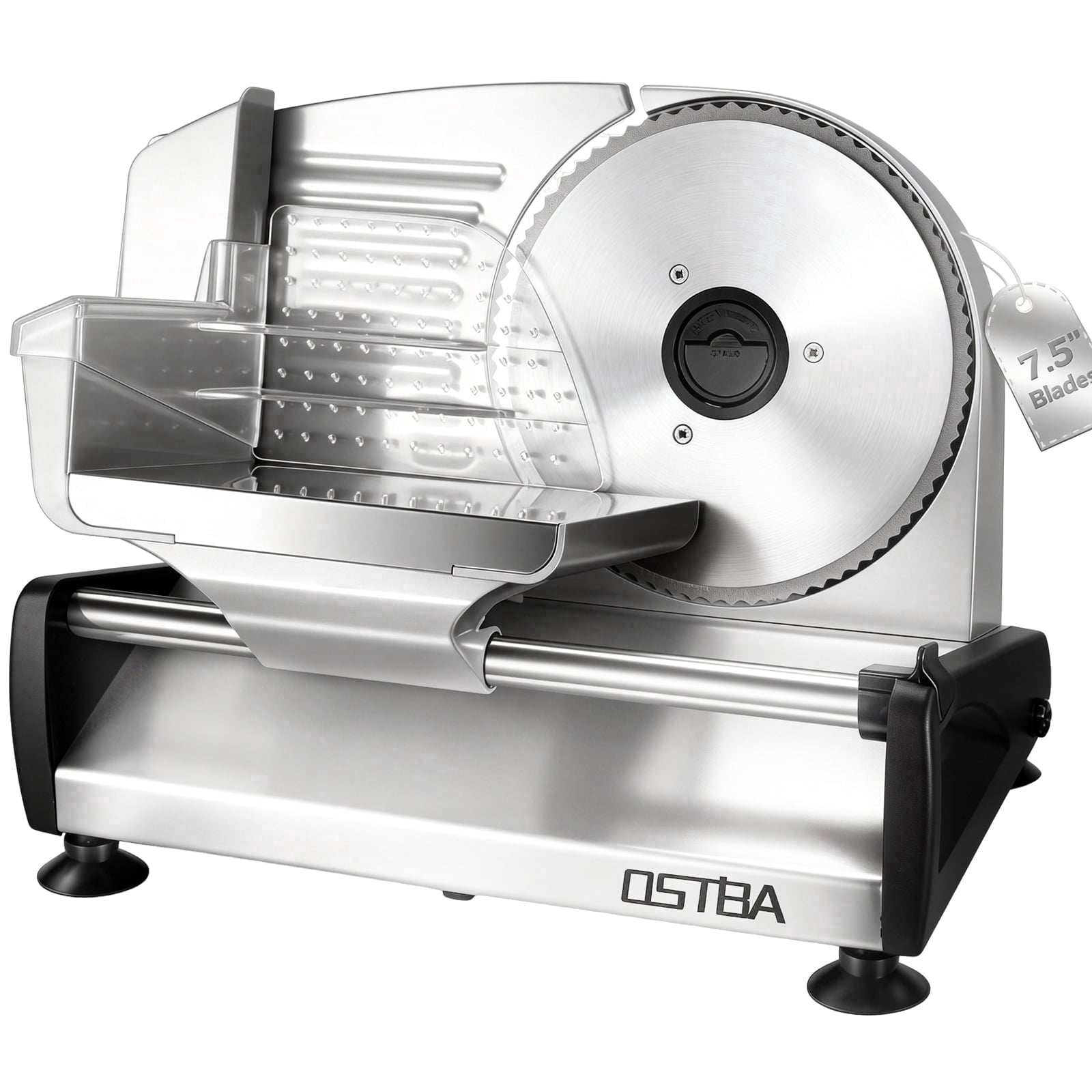 OSTBA Meat Slicer, 150W, 7.5‚Äô‚Äô Stainless Steel Blade, Adjustable ...