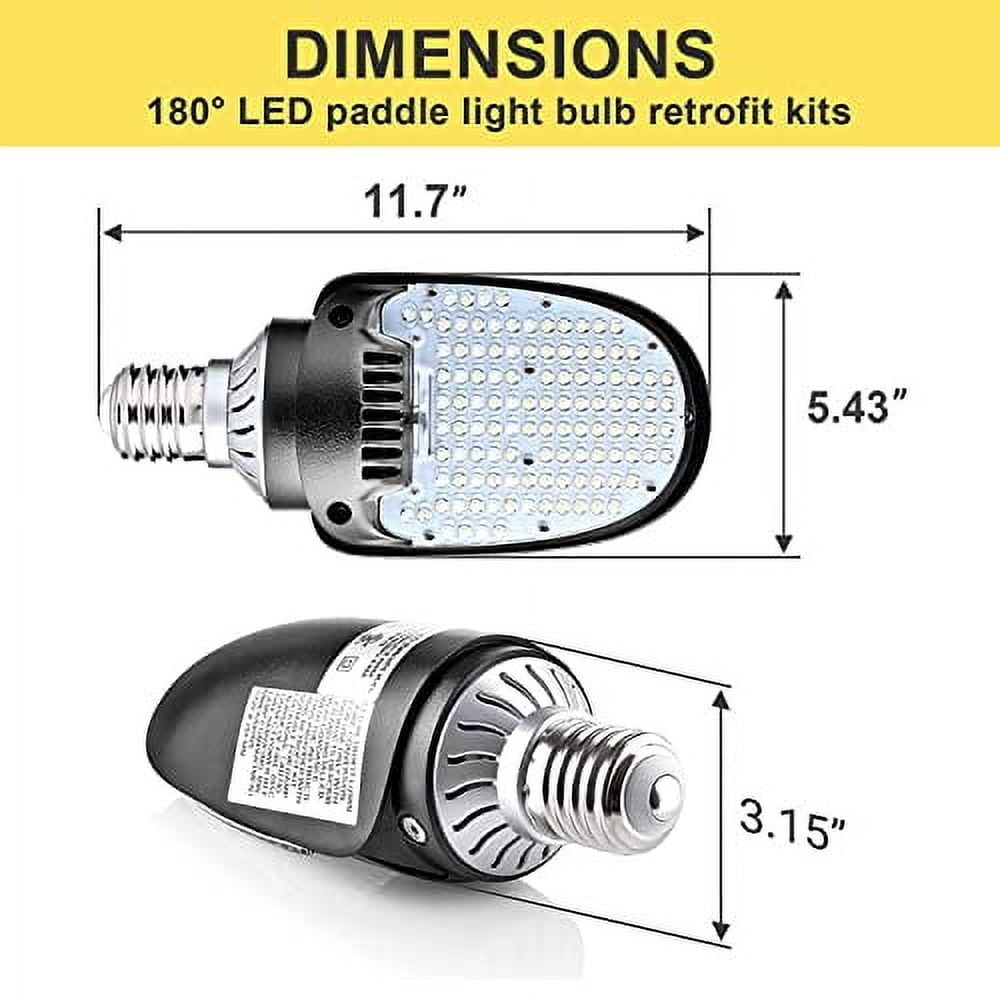 OSTEK 115W LED Shoebox Retrofit Corn Light Bulb, 14950LM 5000K Daylight ...