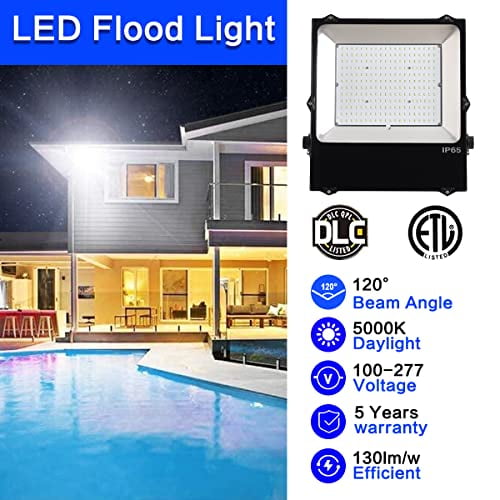 OSTEK 150W LED Flood Light 19500LM Outdoor Super Bright Security Light ...