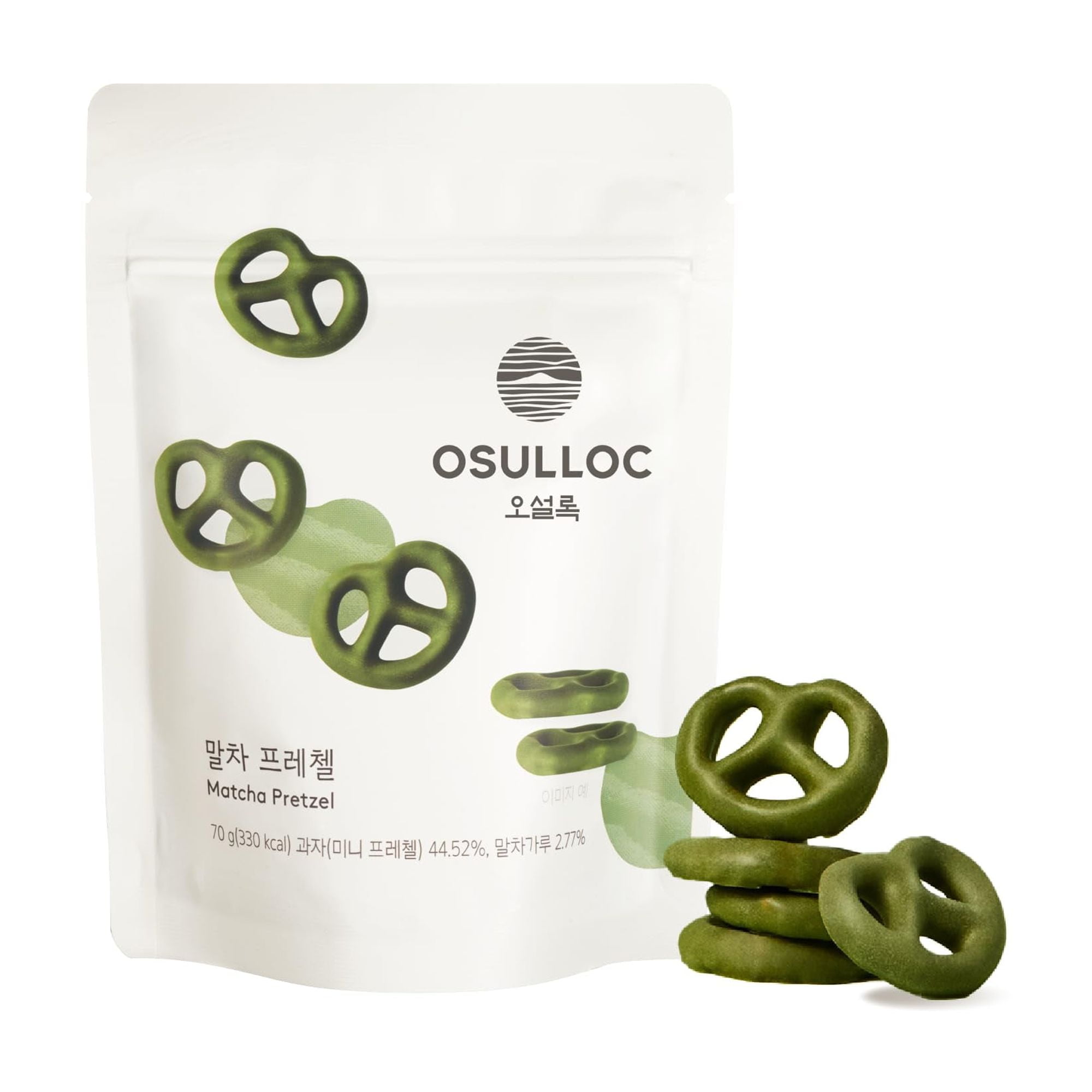 OSULLOC Matcha Pretzel (2.46 MZF22 oz, 70g), Korean Matcha Flavored ...