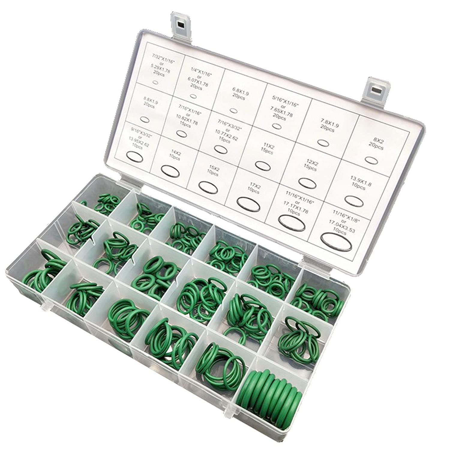 OSWCHIC 18 Sizes O Ring Kits Sealing Gasket O-Rings Assortment Set Car ...