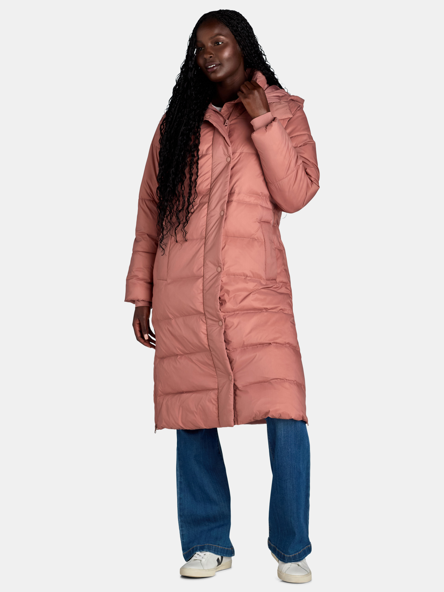 Ozark Trail Women's and Women's Plus Long Hooded Responsible Down ...