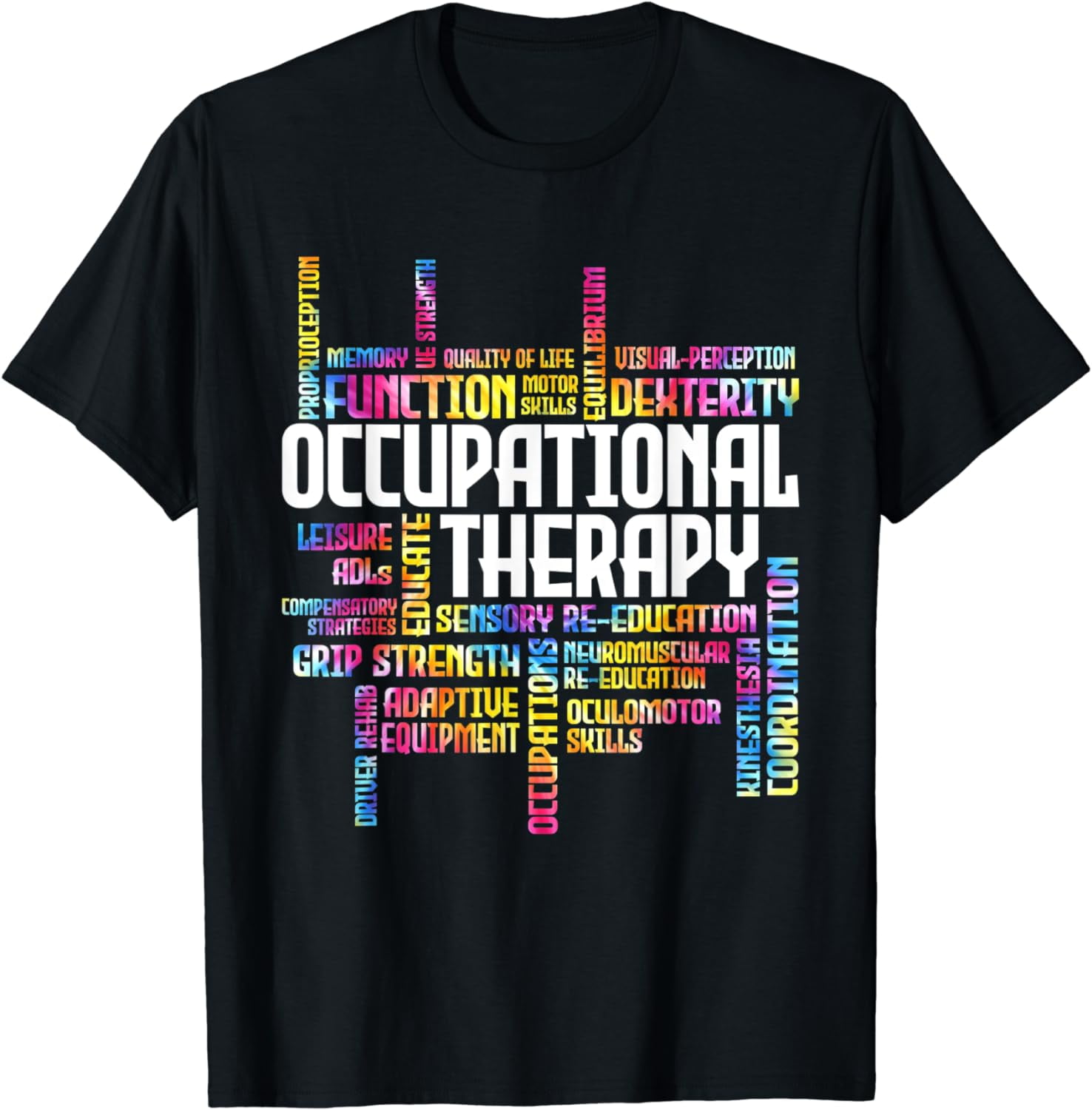 OT Occupational Therapy Funny Therapist Month Tie Dye T-Shirt - Walmart.com