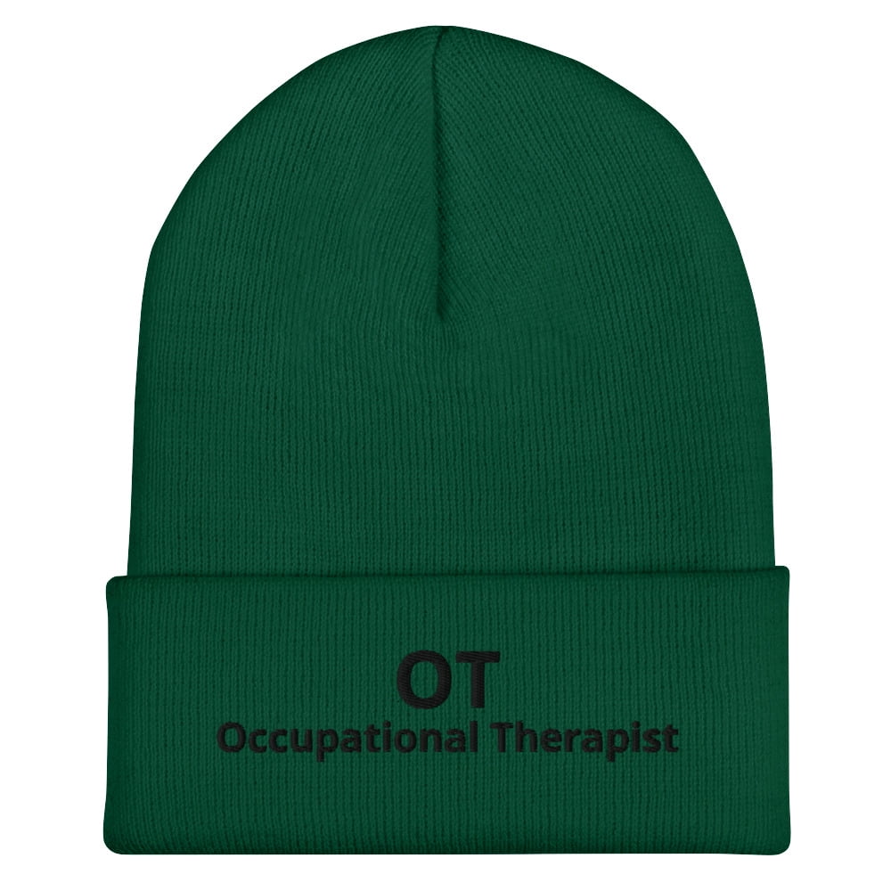 OT light color Cuffed Beanie, Occupational Therapist (Spruce) - Walmart.com