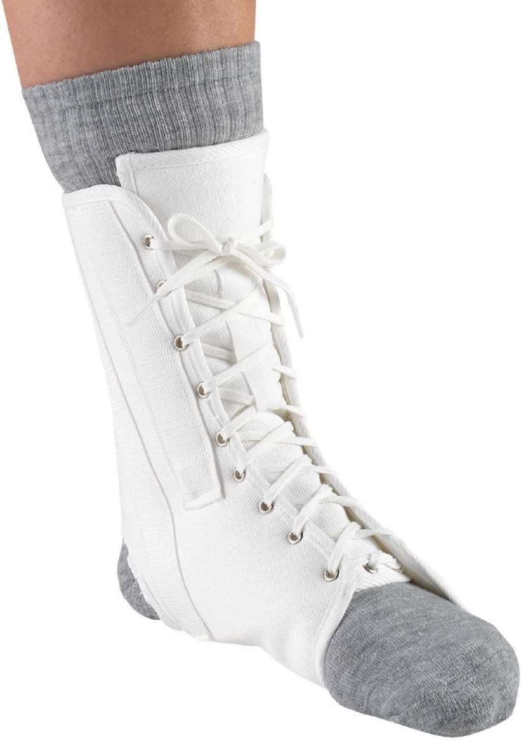OTC Canvas Ankle Support Splint (White) Medium HSA/FSA Eligible ...