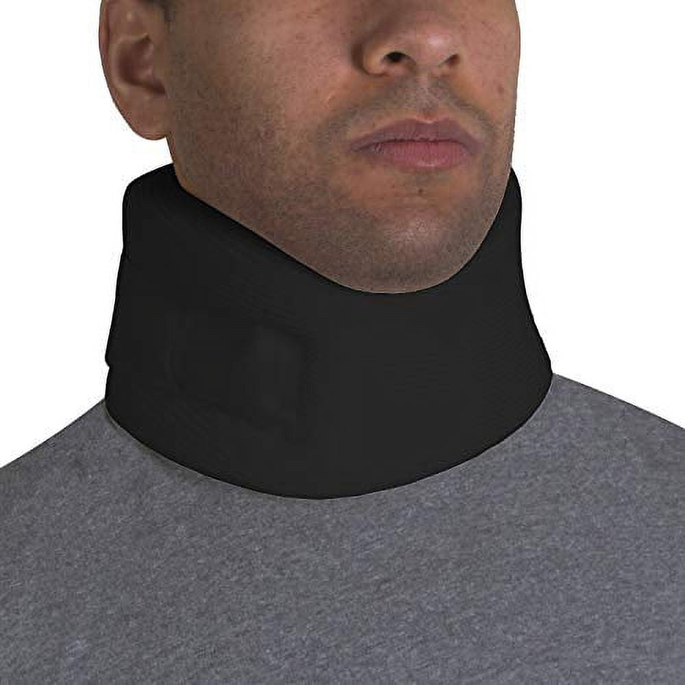 OTC Cervical Collar, Soft Contour Foam, Neck Support Brace, Black Wide ...